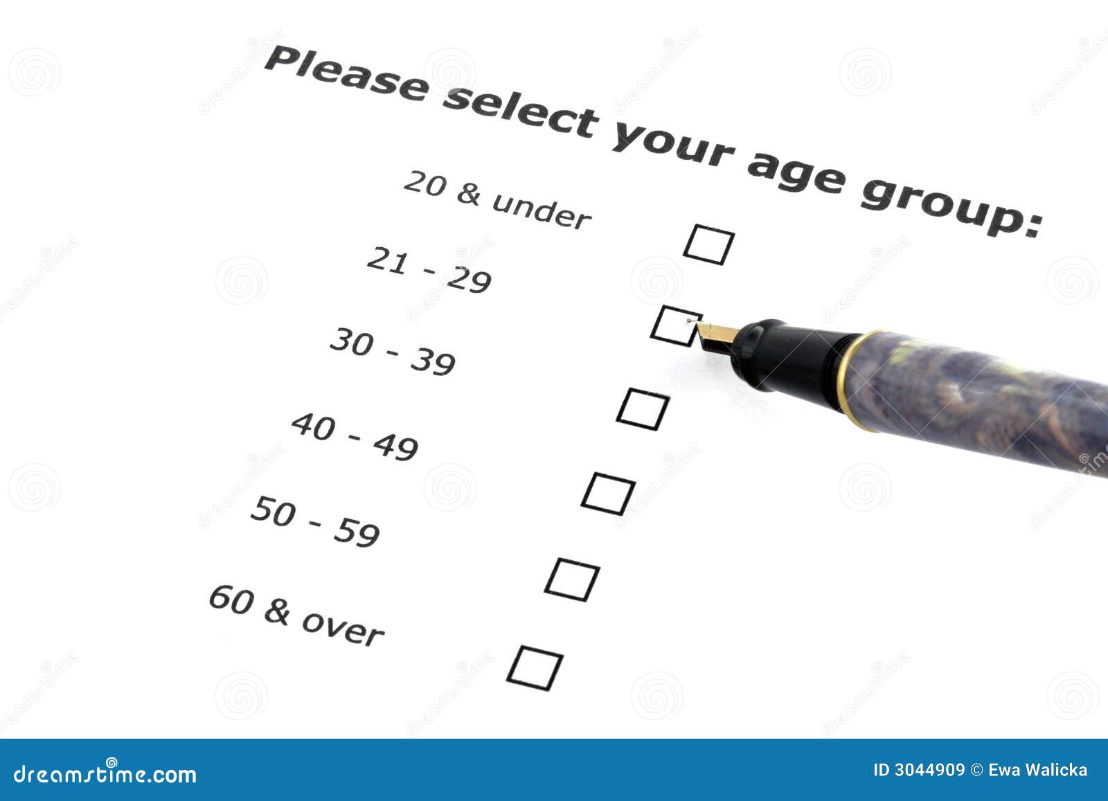 Age group selection stock image. Image of paper, surveil - 3044909