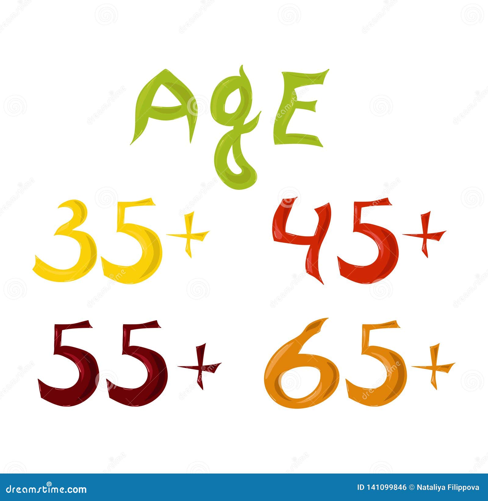Age Group Symbols stock vector. Illustration of logo - 141099846
