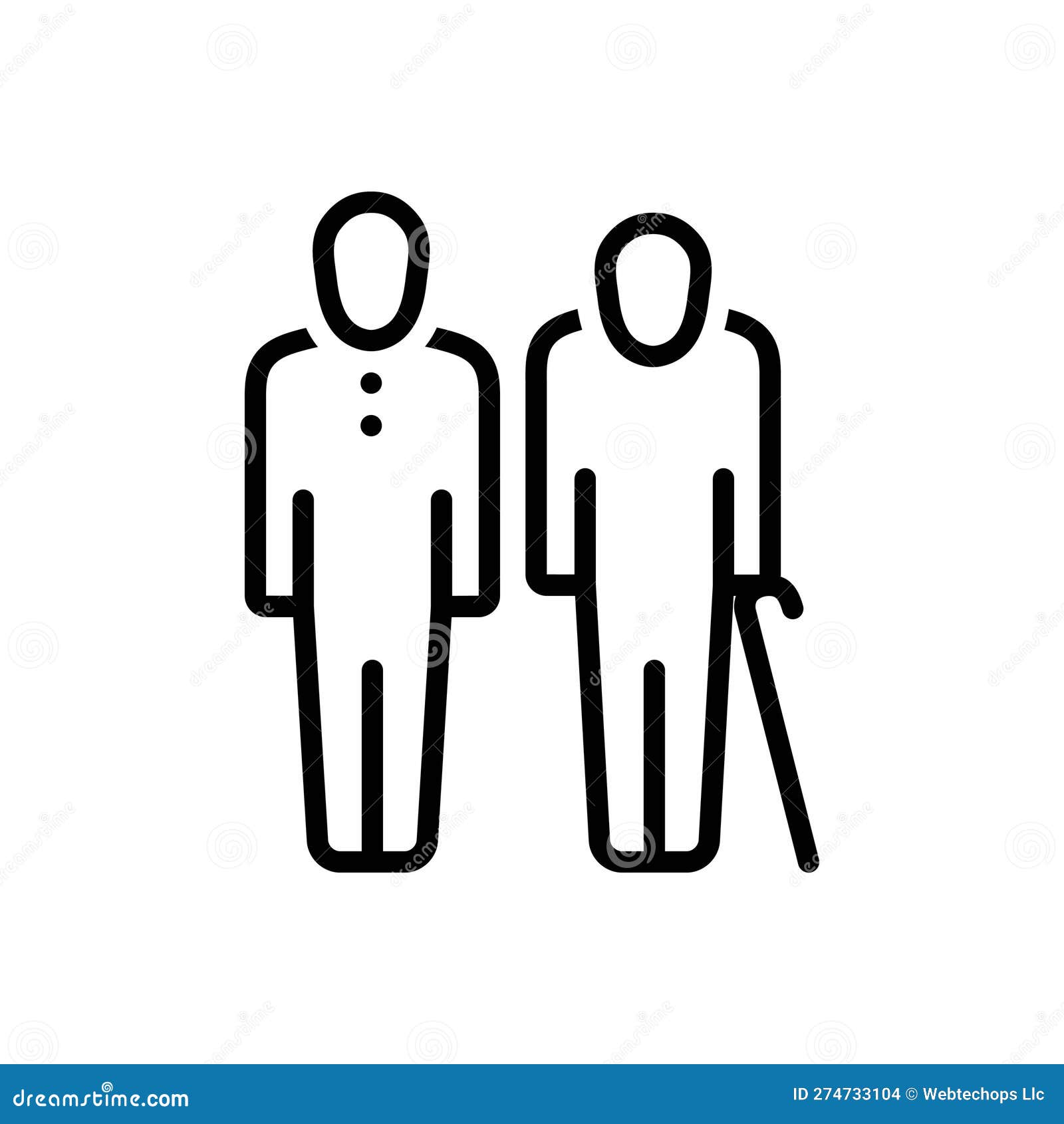 Black Line Icon for Age, Lifetime and Generation Stock Vector ...