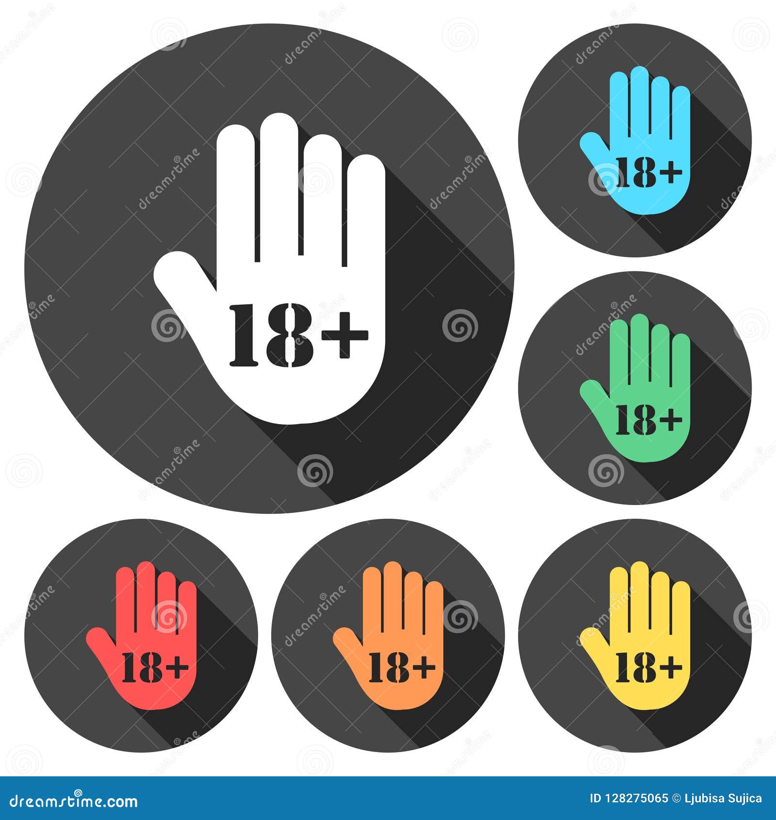 Age Limit Button, Stop Hand Icon Stock Illustration - Illustration of ... Age Limit Button, Stop Hand Icon Stock Illustration - Illustration of ...