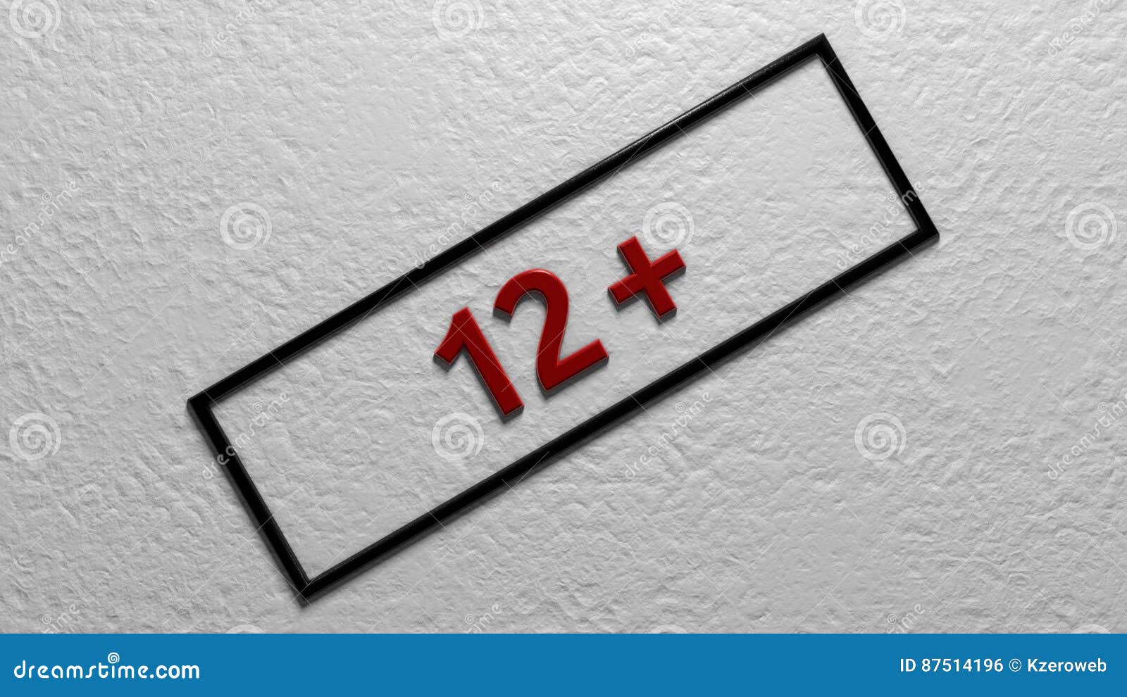Age Limit `12+`. Digital Illustration. 3d Rendering Stock Illustration ...