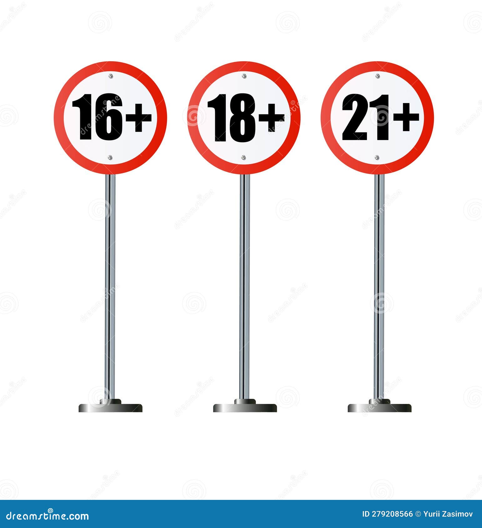 Age Limit Sign Set. Adults Content only Age Restriction.Censure Warning ...