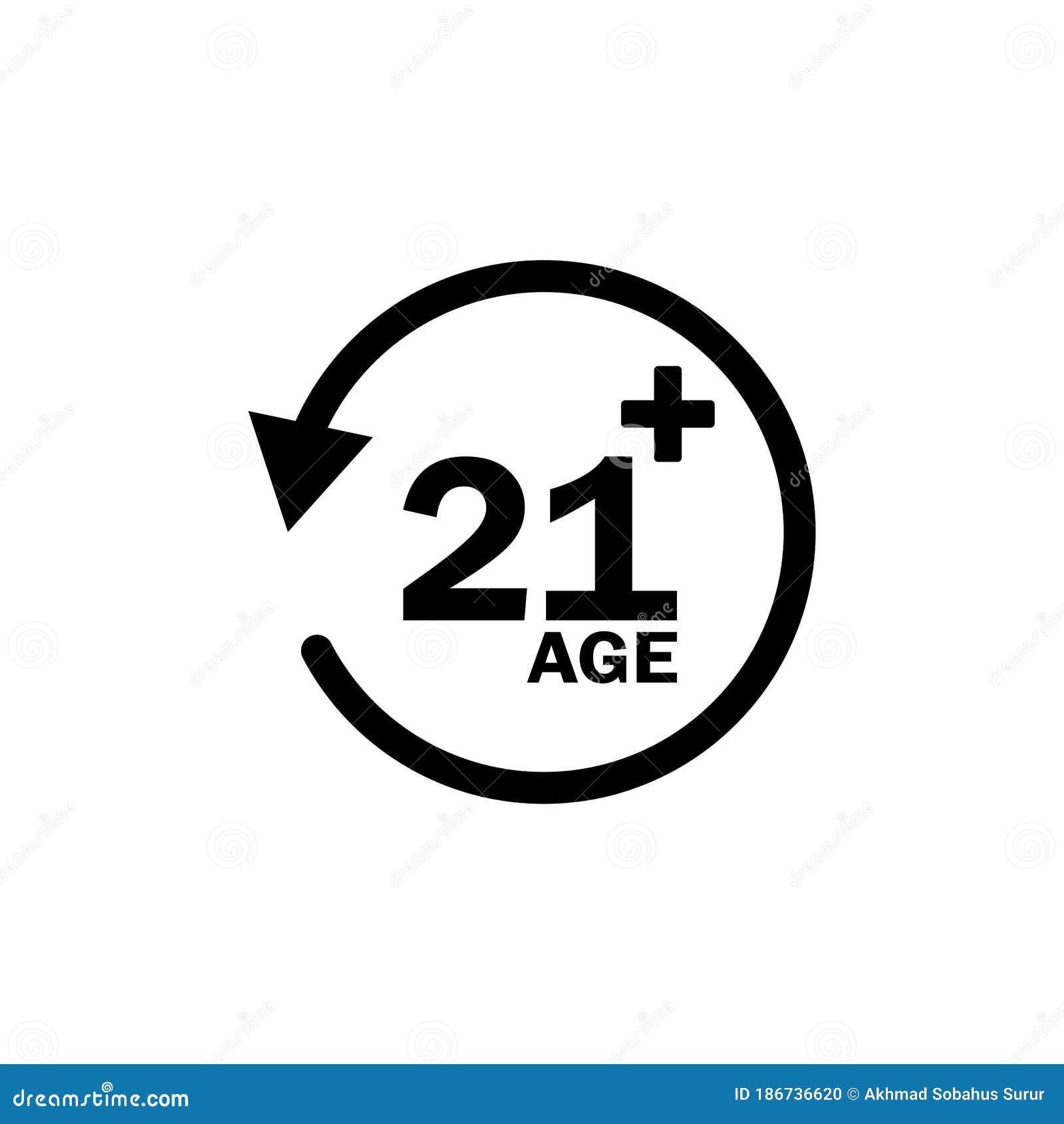 21 Age Limit Symbol Illustration Stock Vector - Illustration of stop ...