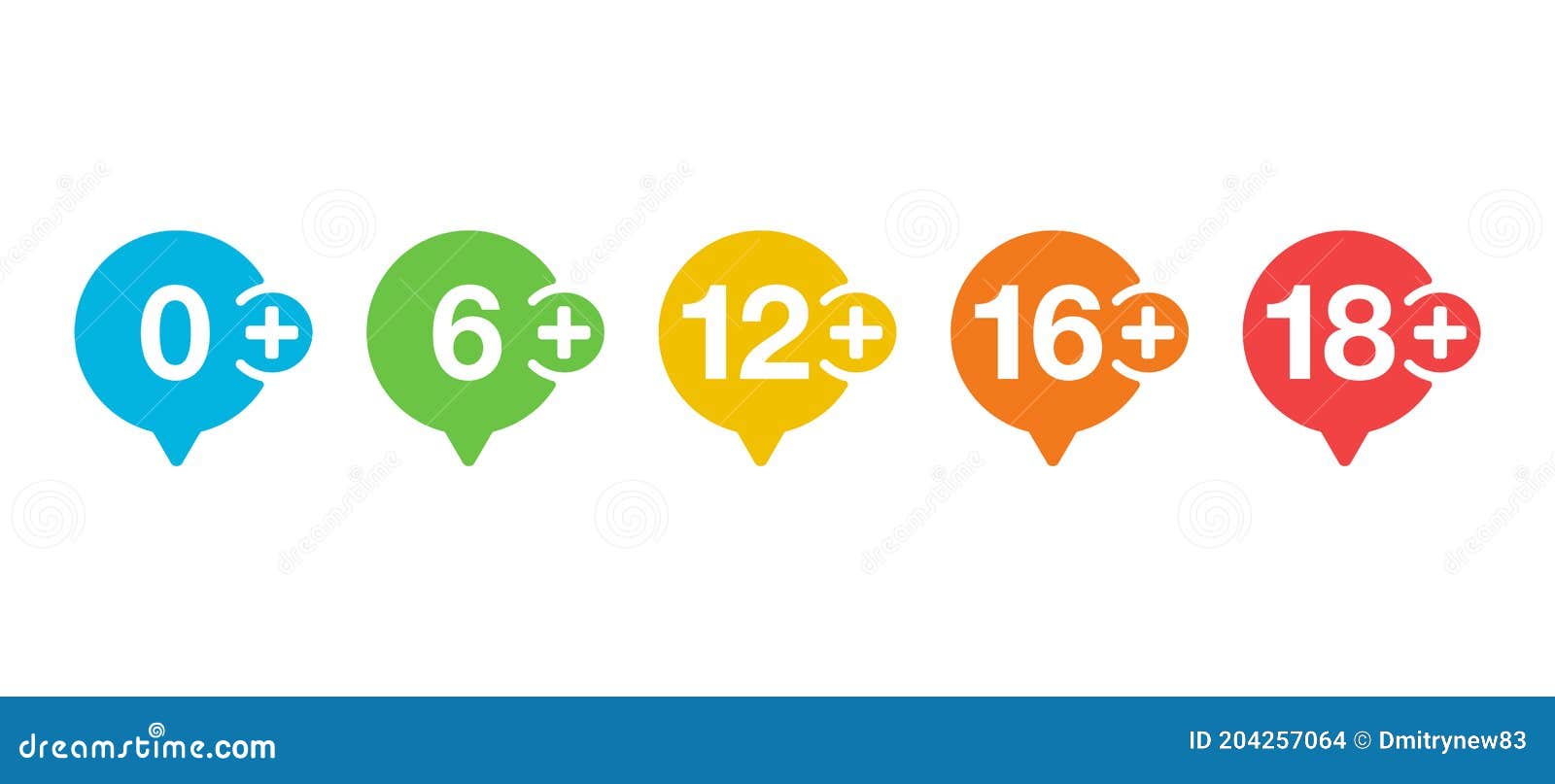 Age Limits Pictograms for Children Censoring Stock Vector ...