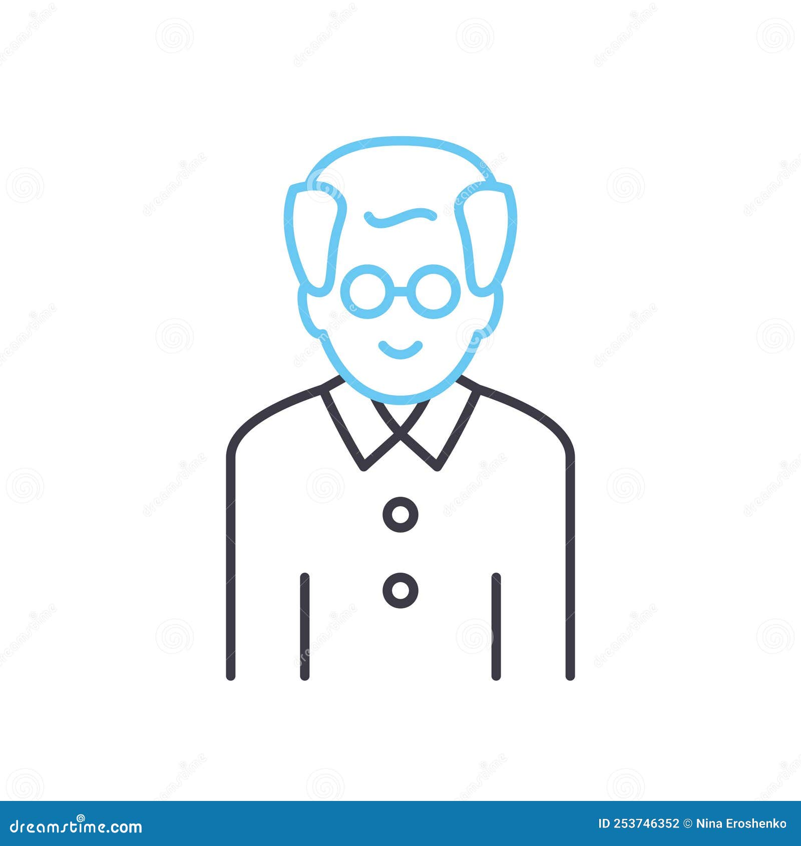 Age Line Icon, Outline Symbol, Vector Illustration, Concept Sign Stock ...