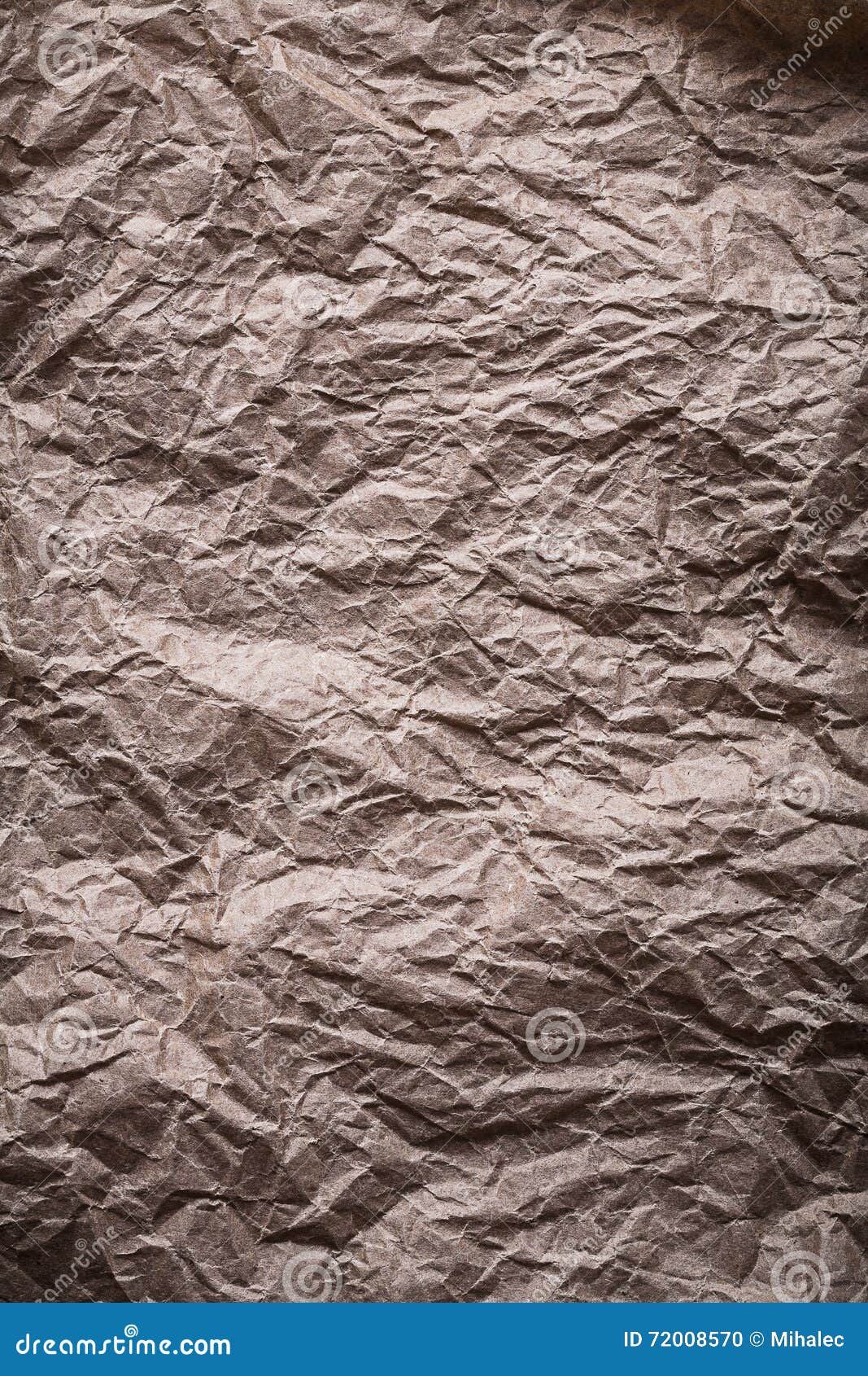 Age-old Messy Crumpled Paper Vertical Version Stock Photo - Image of ...