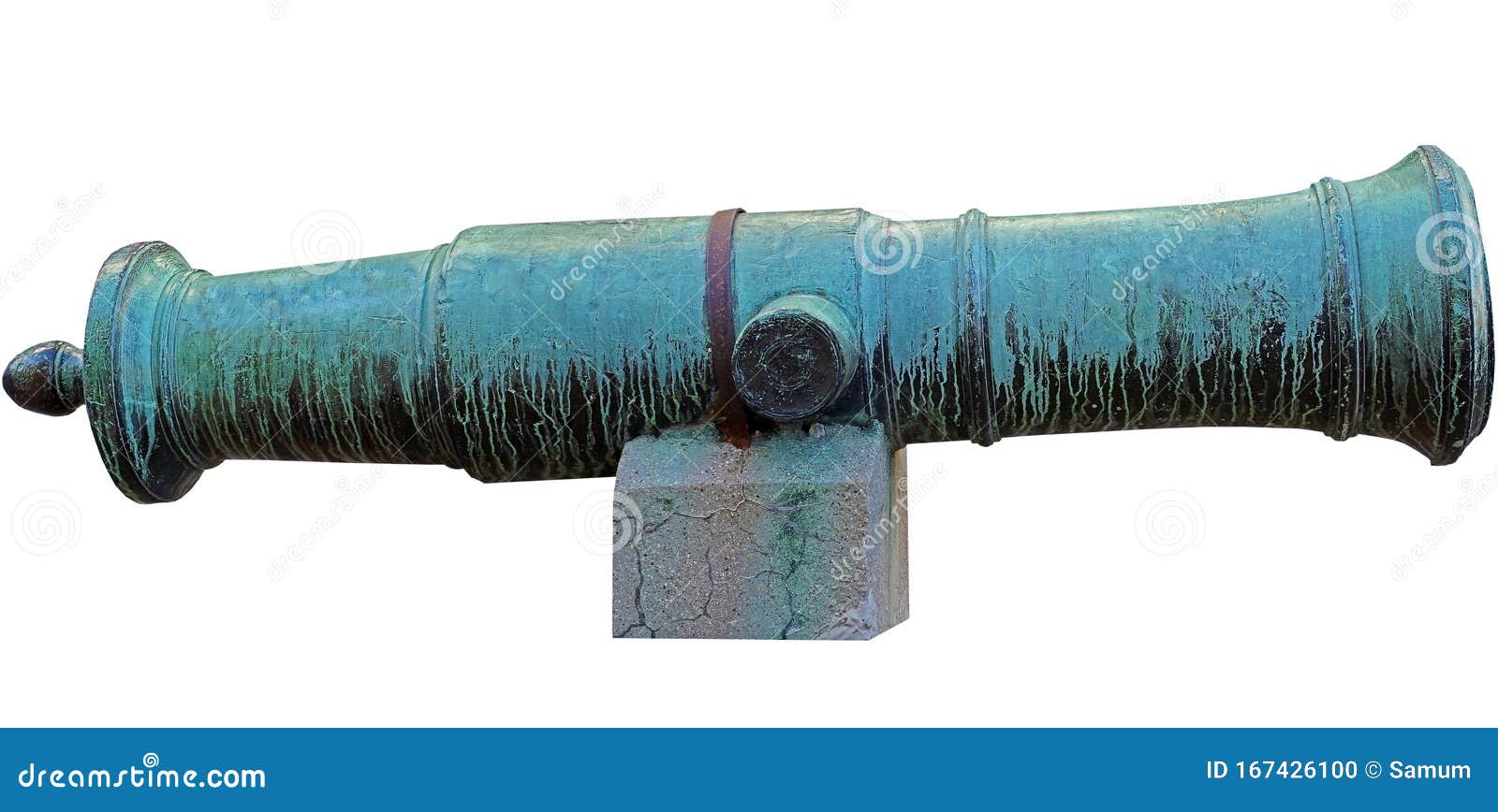 Age-old Ship Cannon on a White Stock Photo - Image of battleship ...