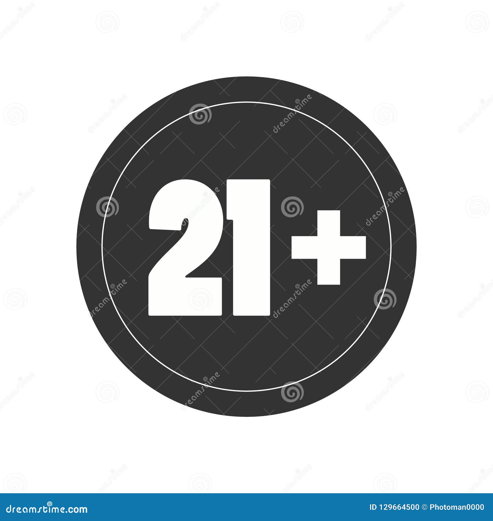 Age restricted access logo stock vector. Illustration of danger - 129664500