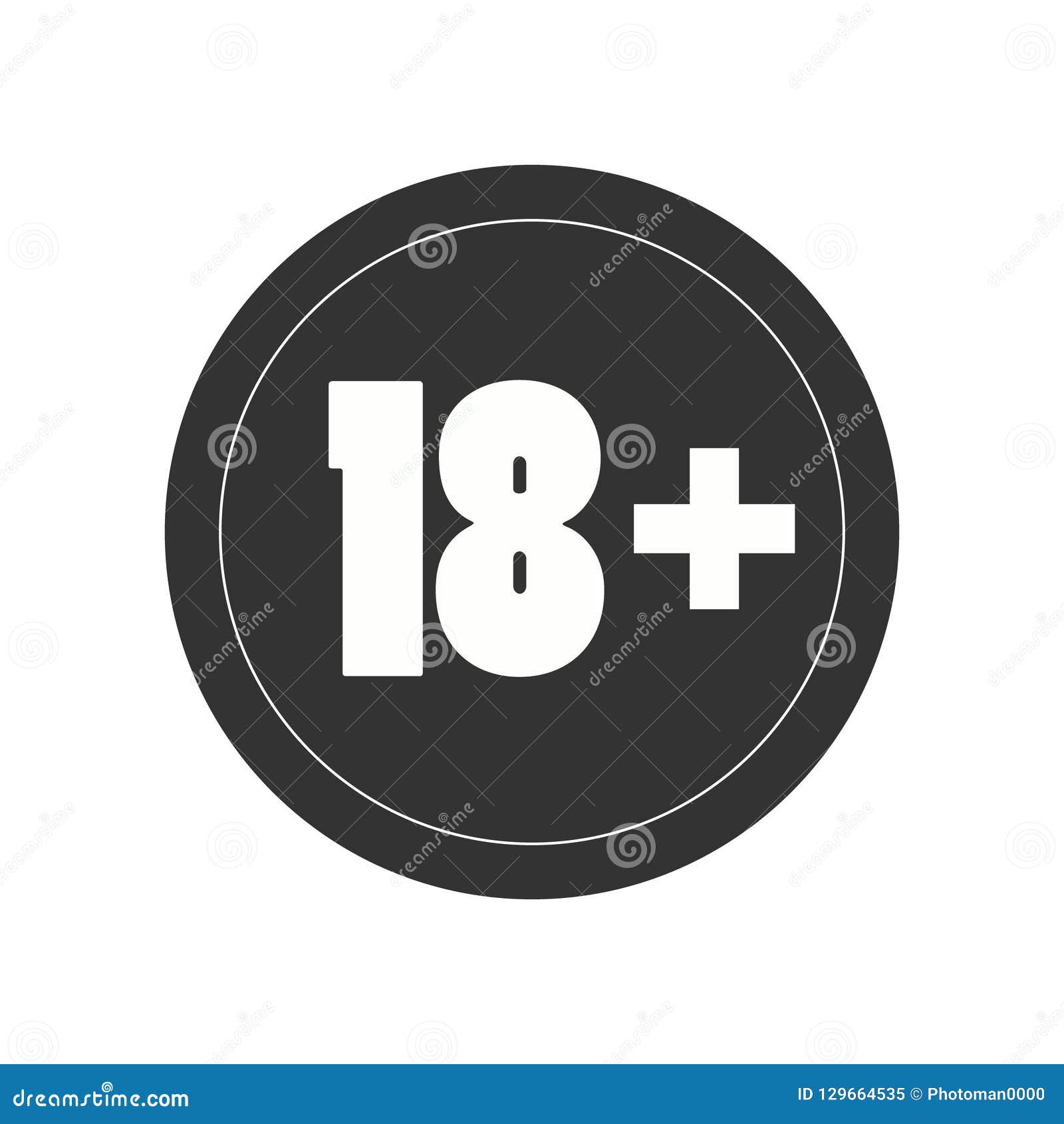 Age restricted access logo stock vector. Illustration of isolated ...