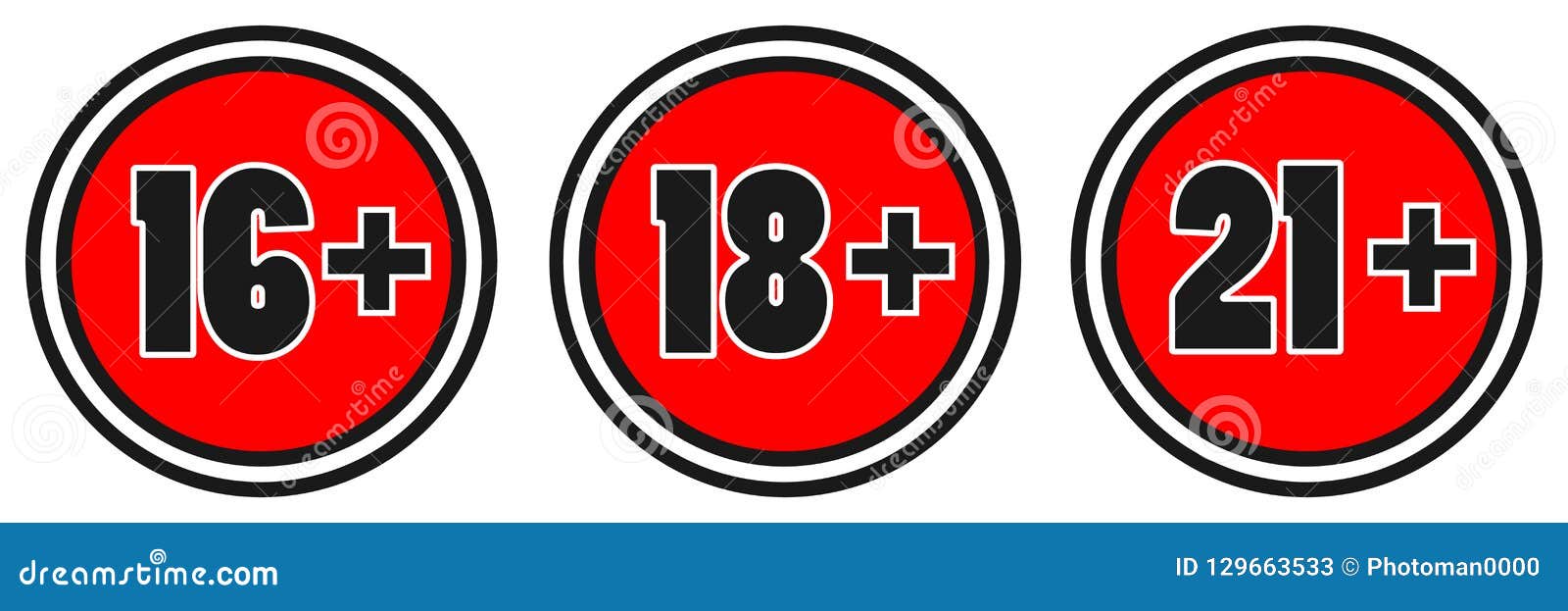 Age-restricted Access Logos Stock Illustration - Illustration of logo ...