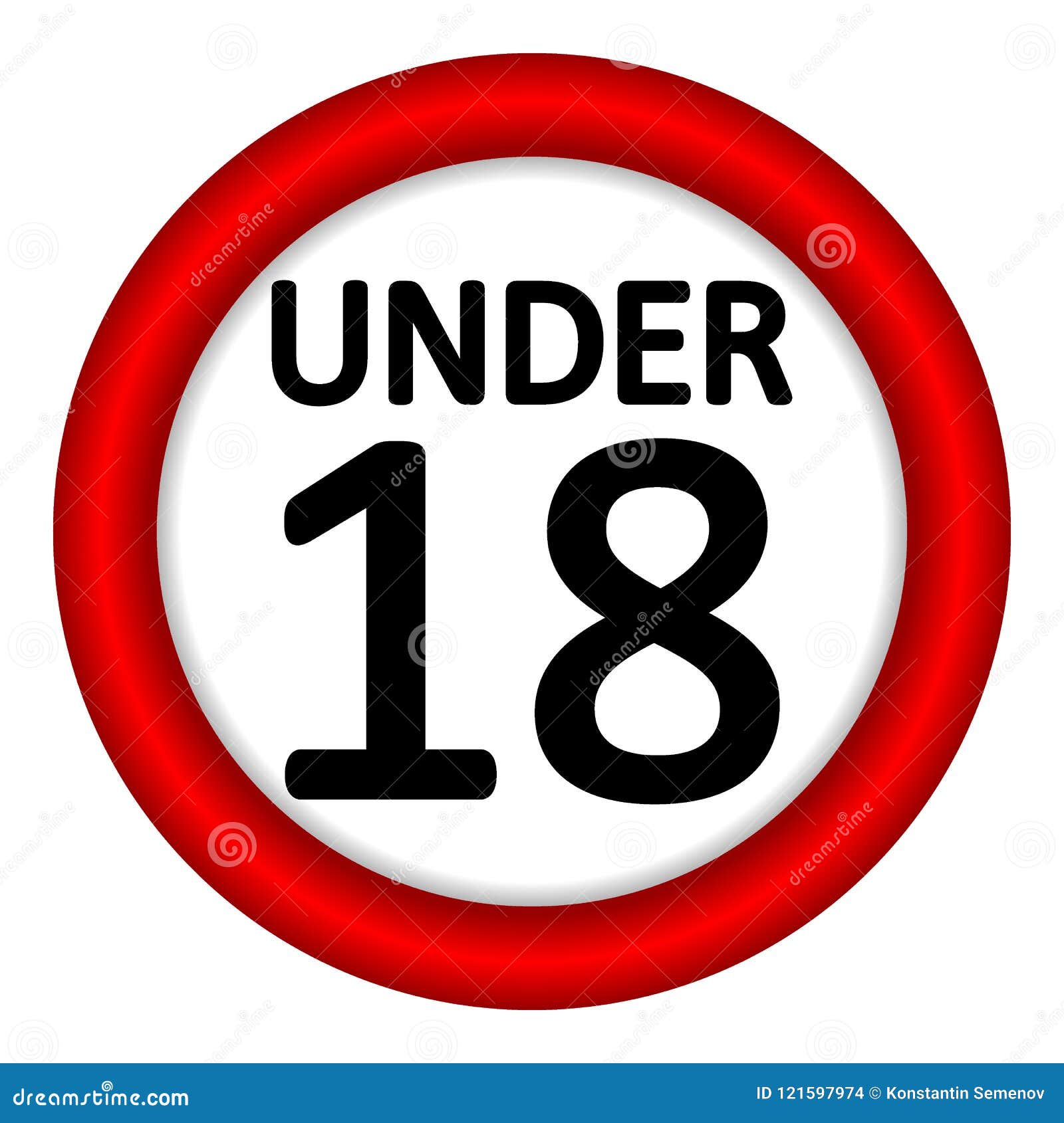 18 age restriction sign. stock illustration. Illustration of limit ...