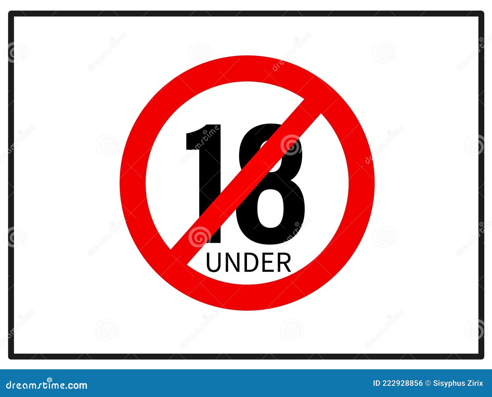 Age Restriction Sign, Illustration Image Stock Illustration ...