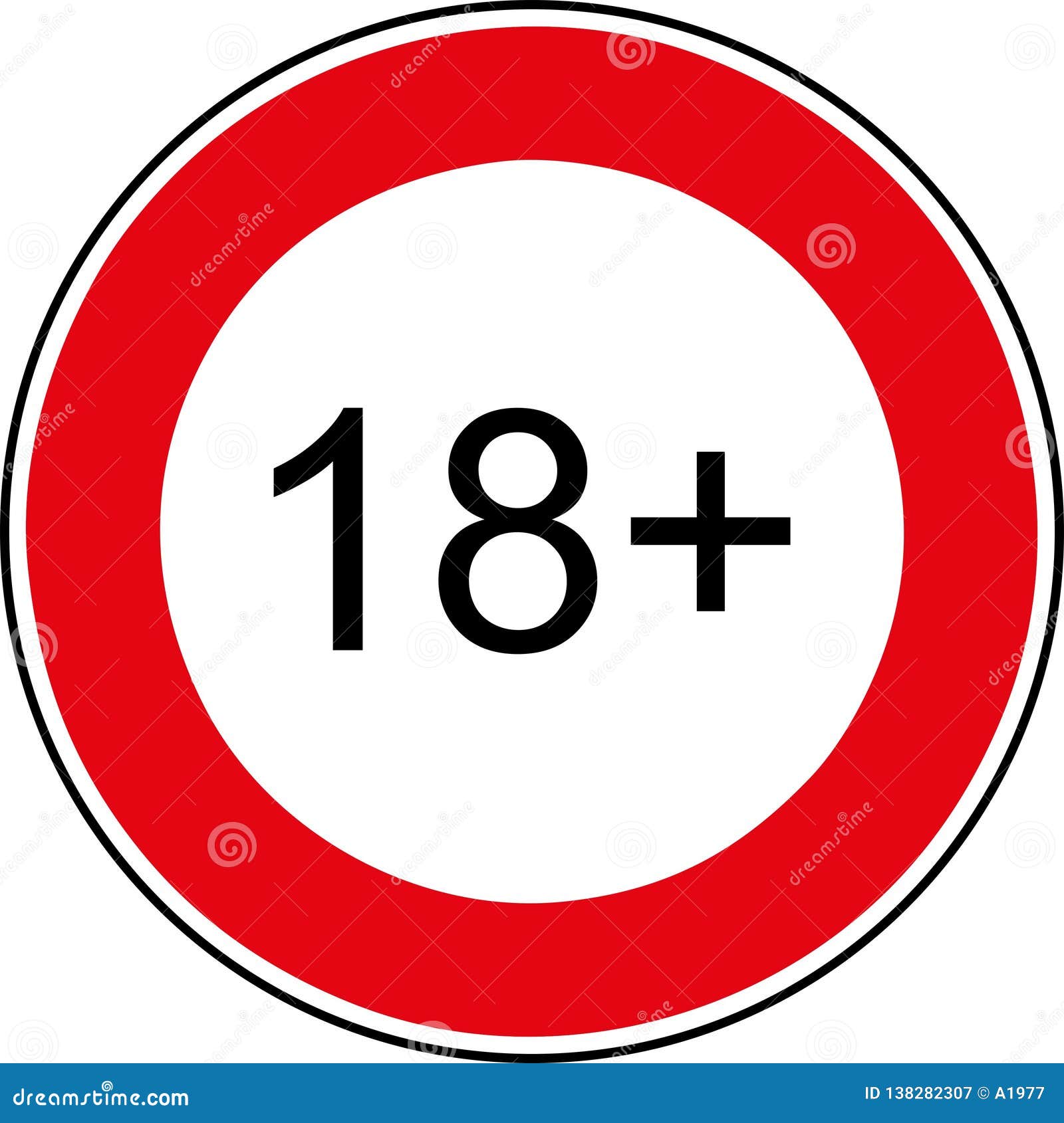 18 age restriction sign stock vector. Illustration of graphic - 138282307