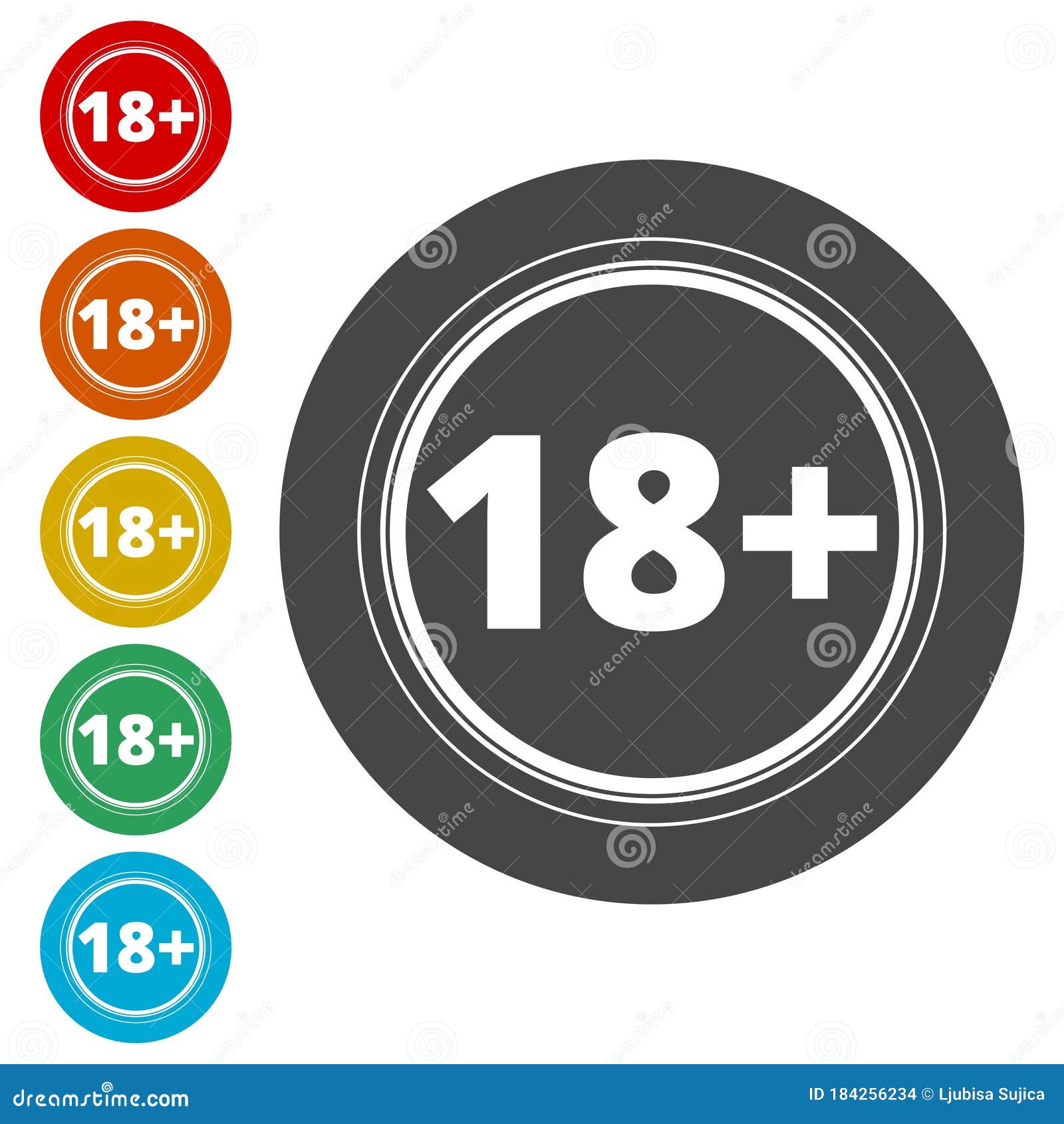 18+ Age Restriction Sign, Vector Eighteen Icon Stock Vector ...