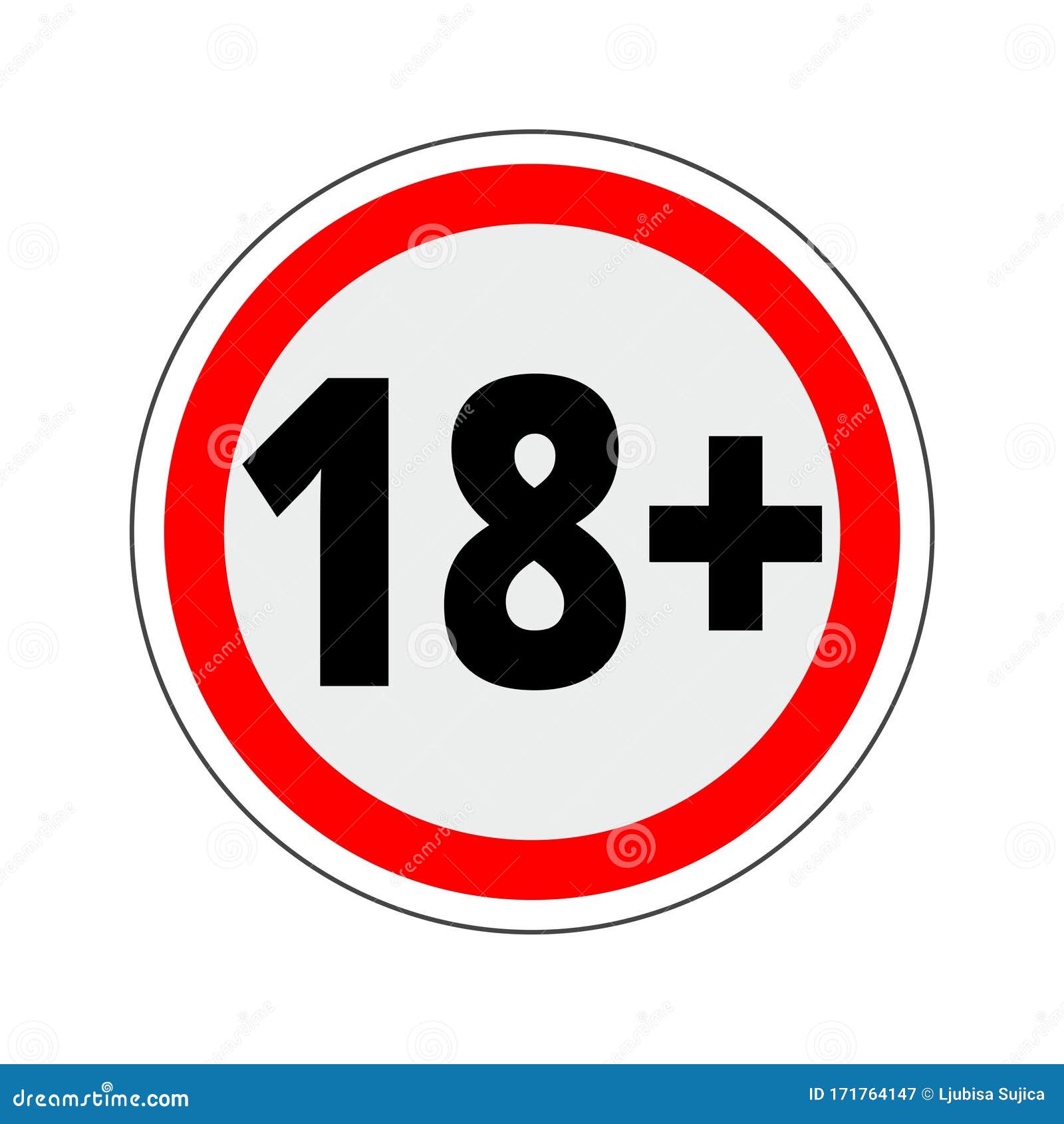 18+ Age Restriction Sign, Vector Eighteen Icon Stock Vector ...