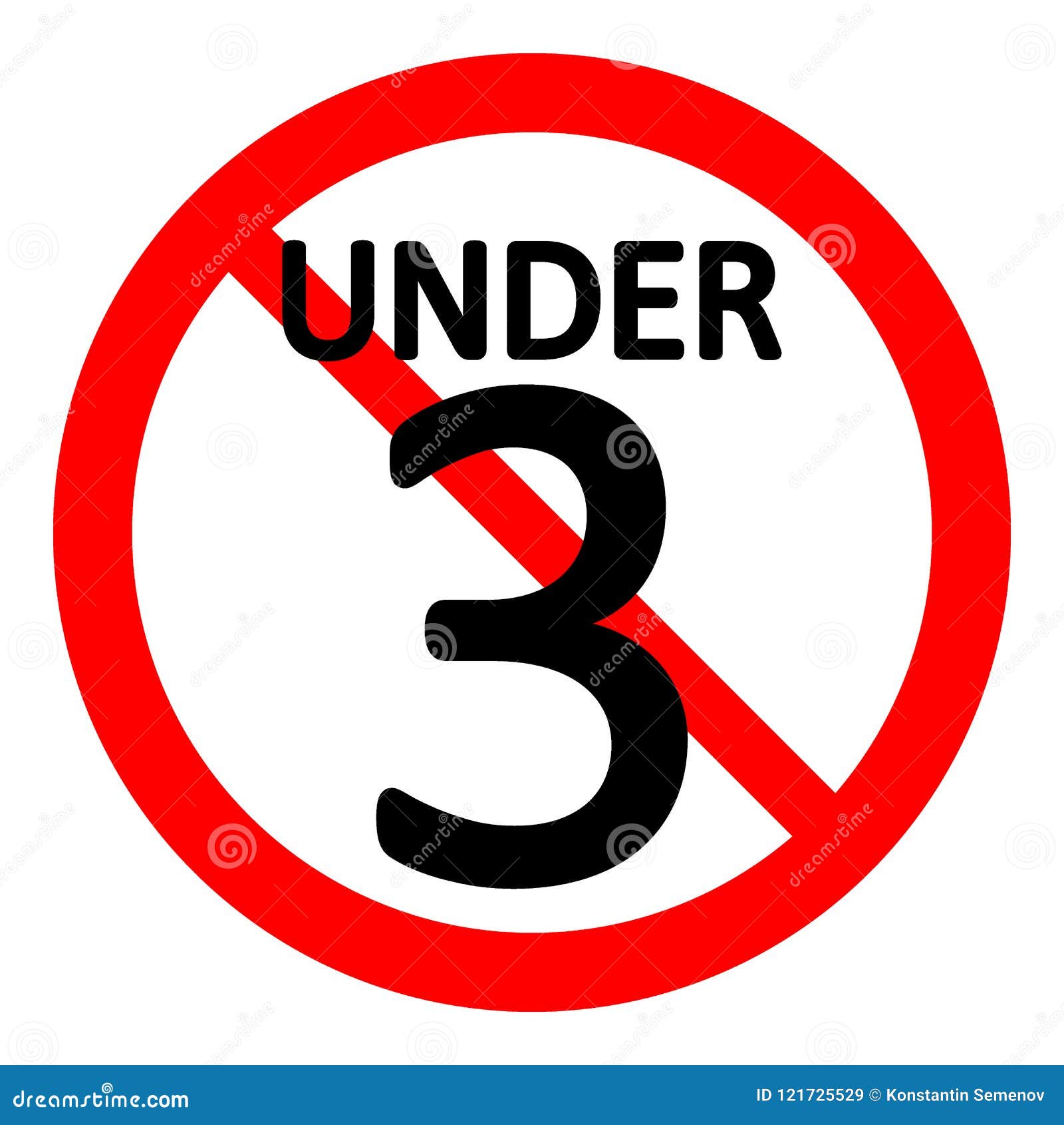 3 age restriction sign. stock illustration. Illustration of movie ...