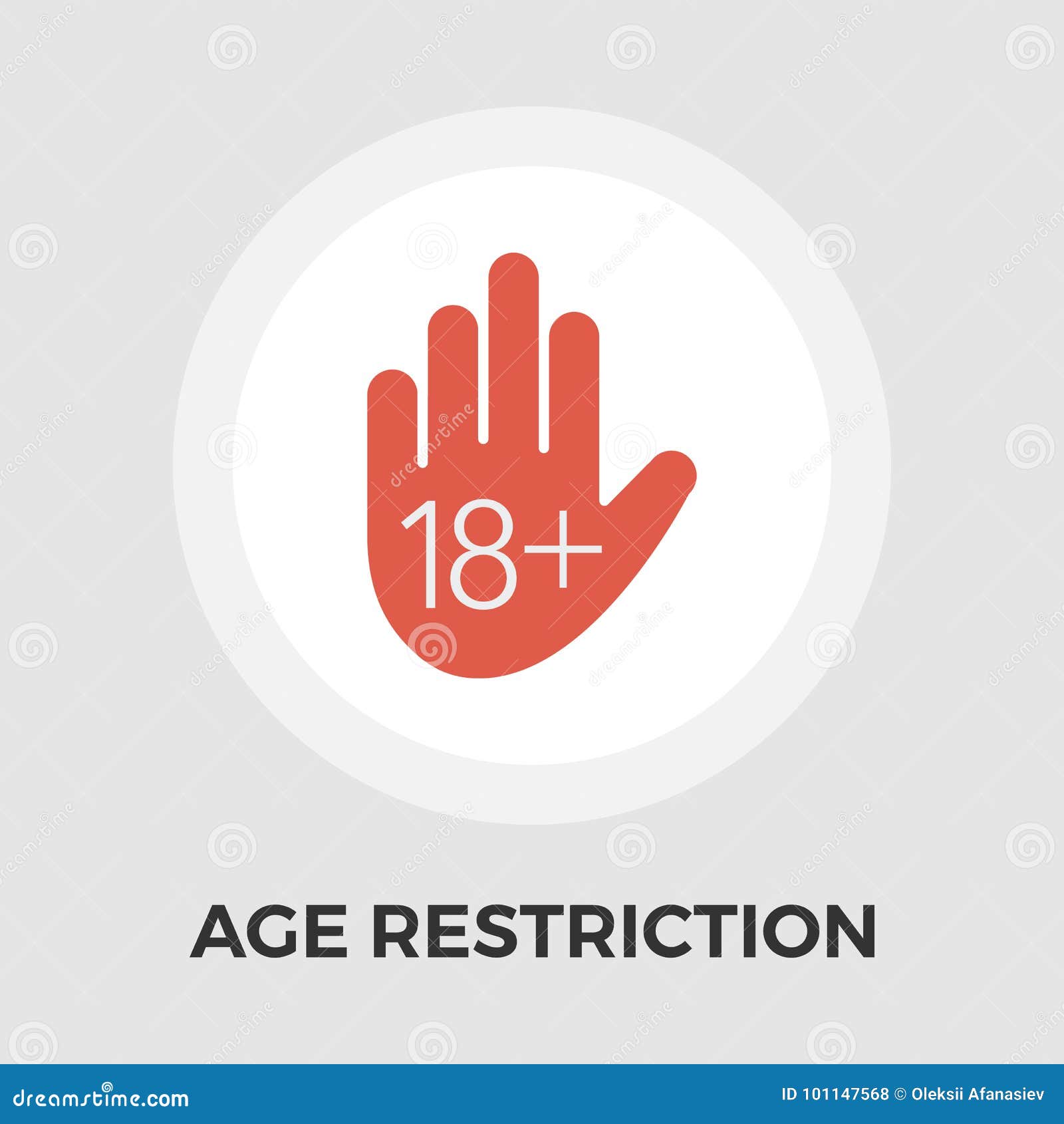 Age Restriction Vector Flat Icon Stock Vector - Illustration of warning ...