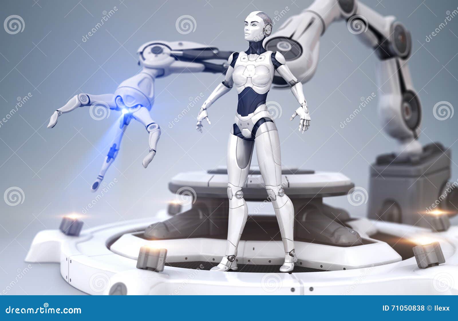 The Age of Robots stock illustration. Illustration of cyborg - 71050838