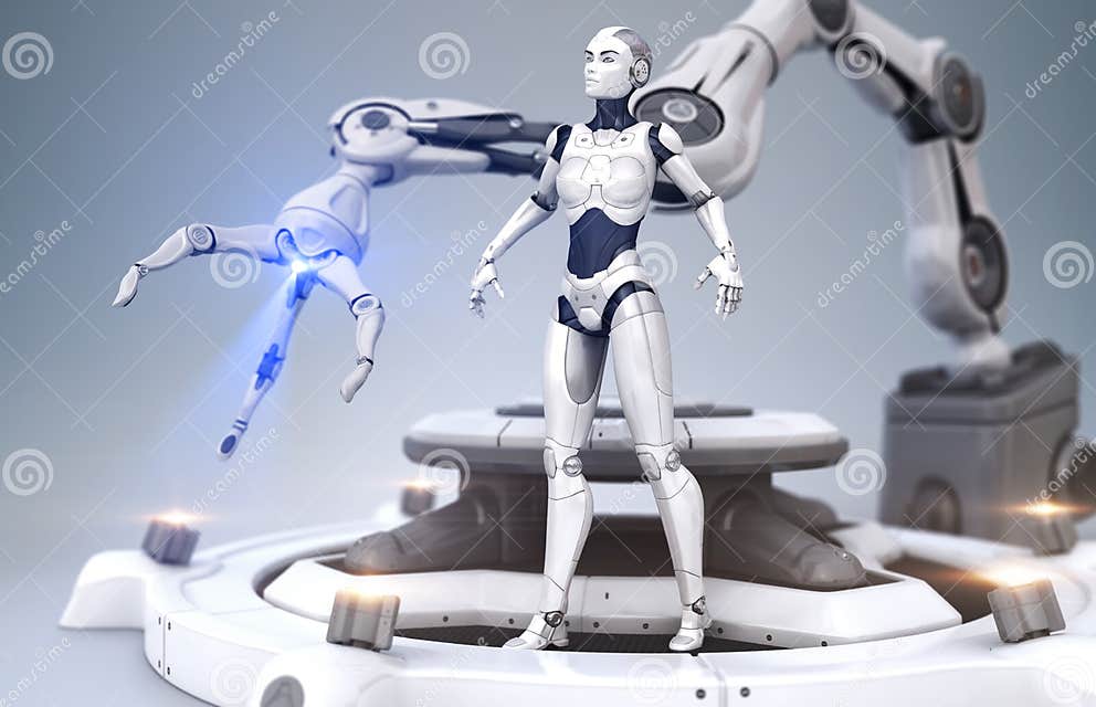 The Age of Robots stock illustration. Illustration of cyborg - 71050838