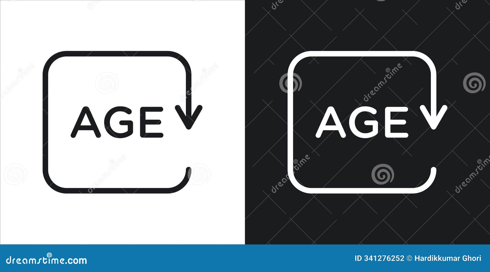 Age icon stock illustration. Illustration of outline - 341276252