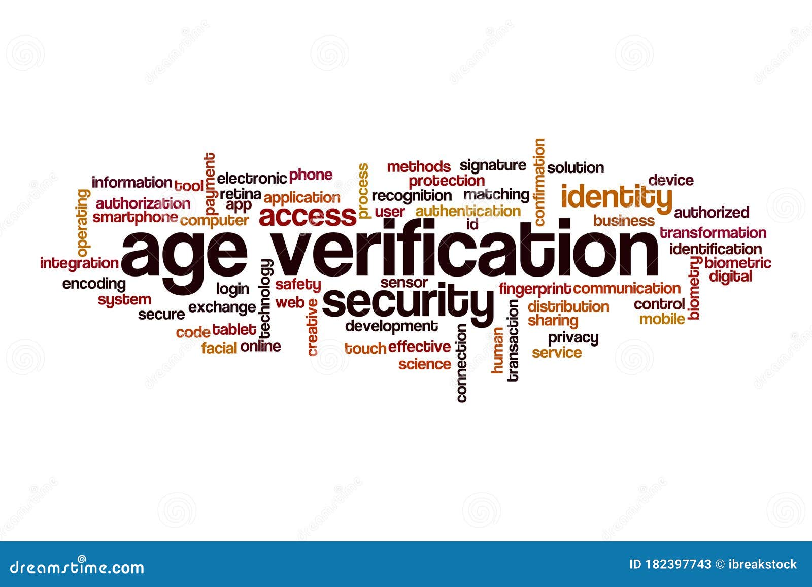 Age Verification Word Cloud Concept Stock Illustration - Illustration ...