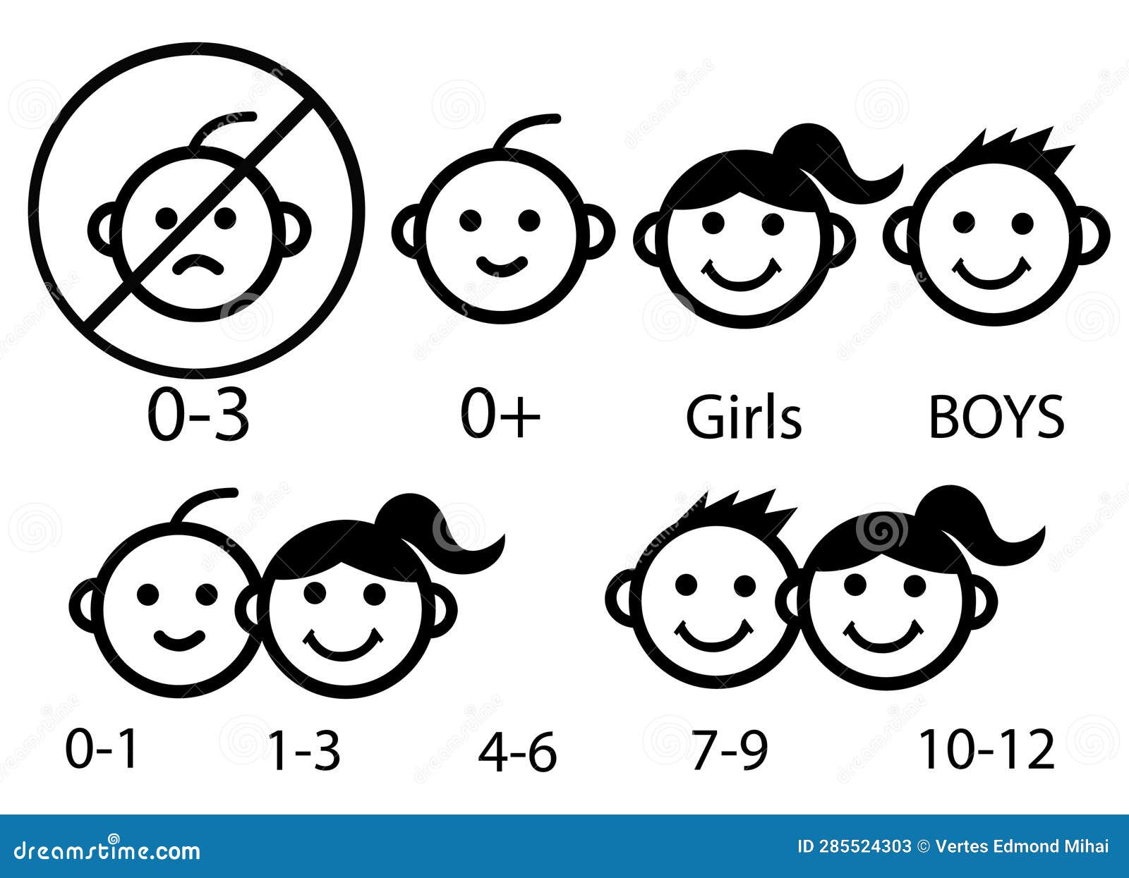 Age warning label vector stock vector. Illustration of symbol - 285524303