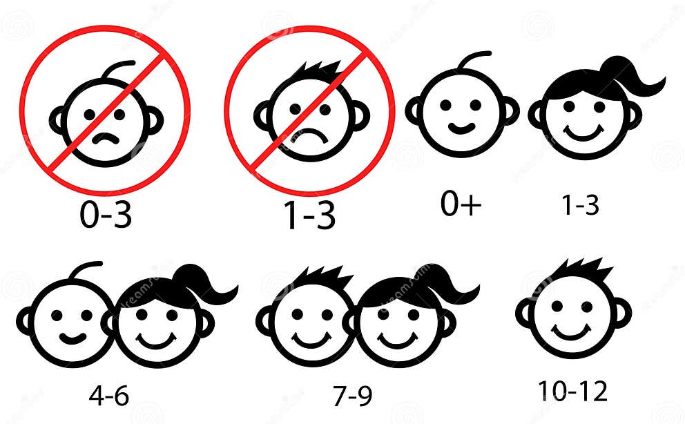 Age warning label vector stock illustration. Illustration of level ...