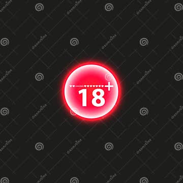 18 Age Warning Stamp with Progress Loading Bar with Lighting Stock ...