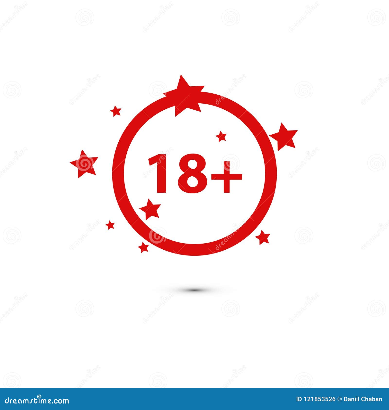 18 Age Warning Stamp, Vector Illustration. Flat Design Stock Vector ...