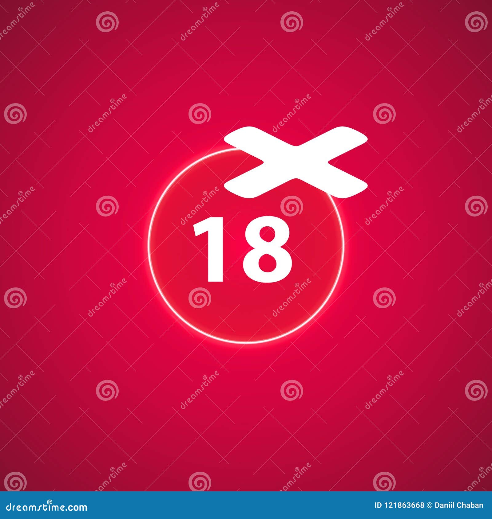 18 Age Warning Stamp, Vector Illustration. Flat Design Stock Vector ...