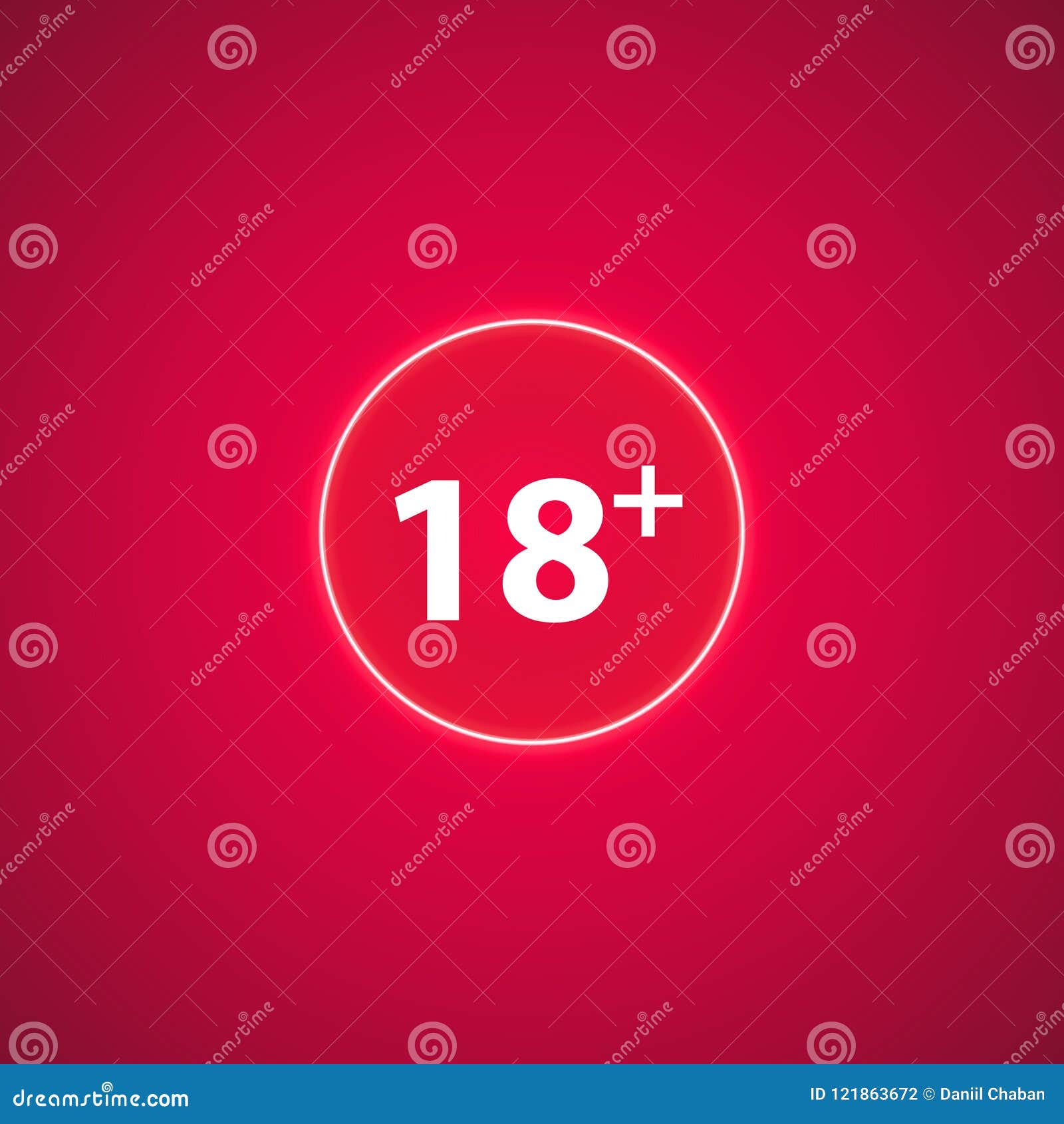 18 Age Warning Stamp, Vector Illustration. Flat Design Stock Vector ...