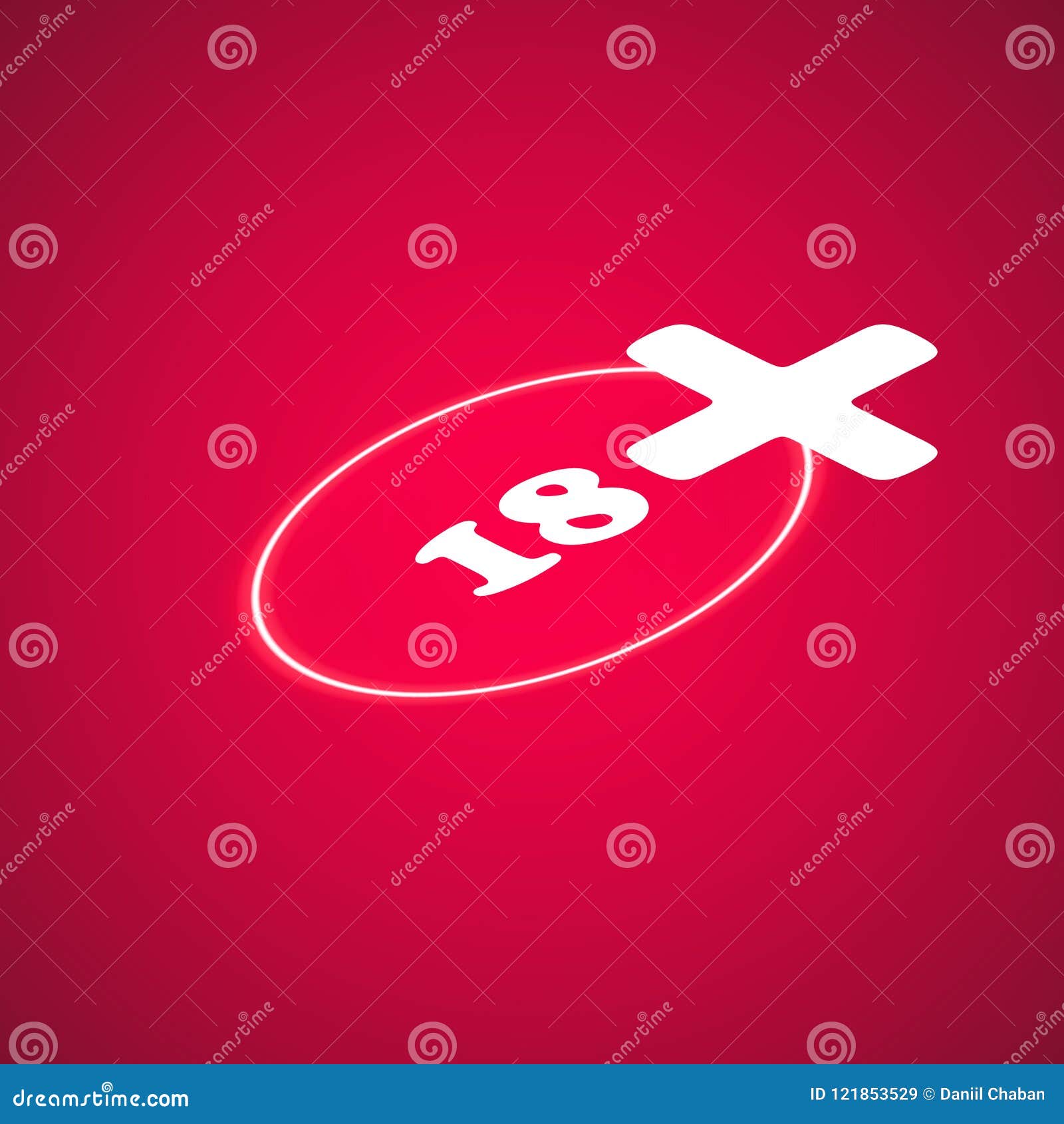 18 Age Warning Stamp, Vector Illustration. Flat Design Stock Vector ...