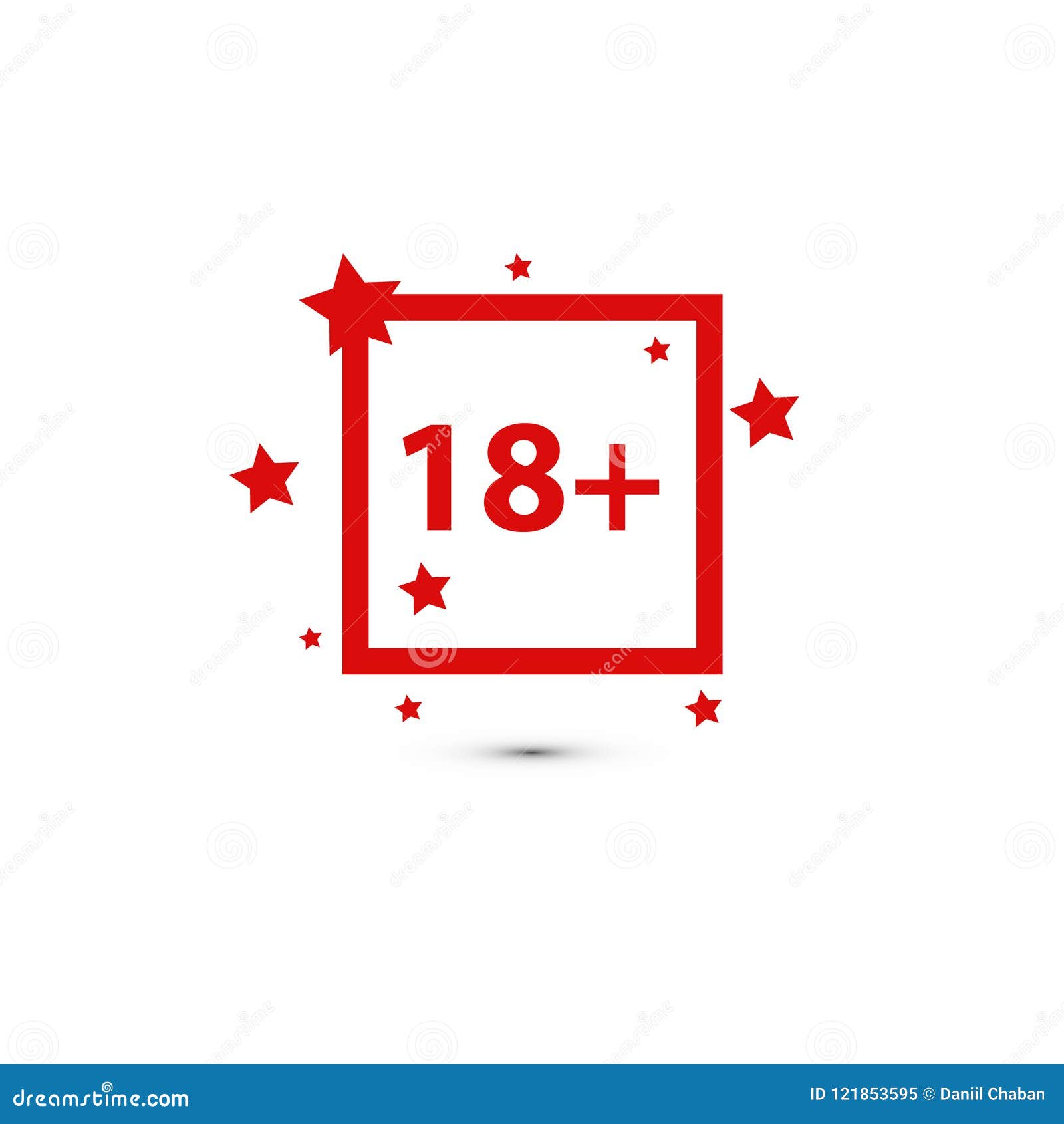 18 Age Warning Stamp, Vector Illustration. Flat Design Stock Vector ...