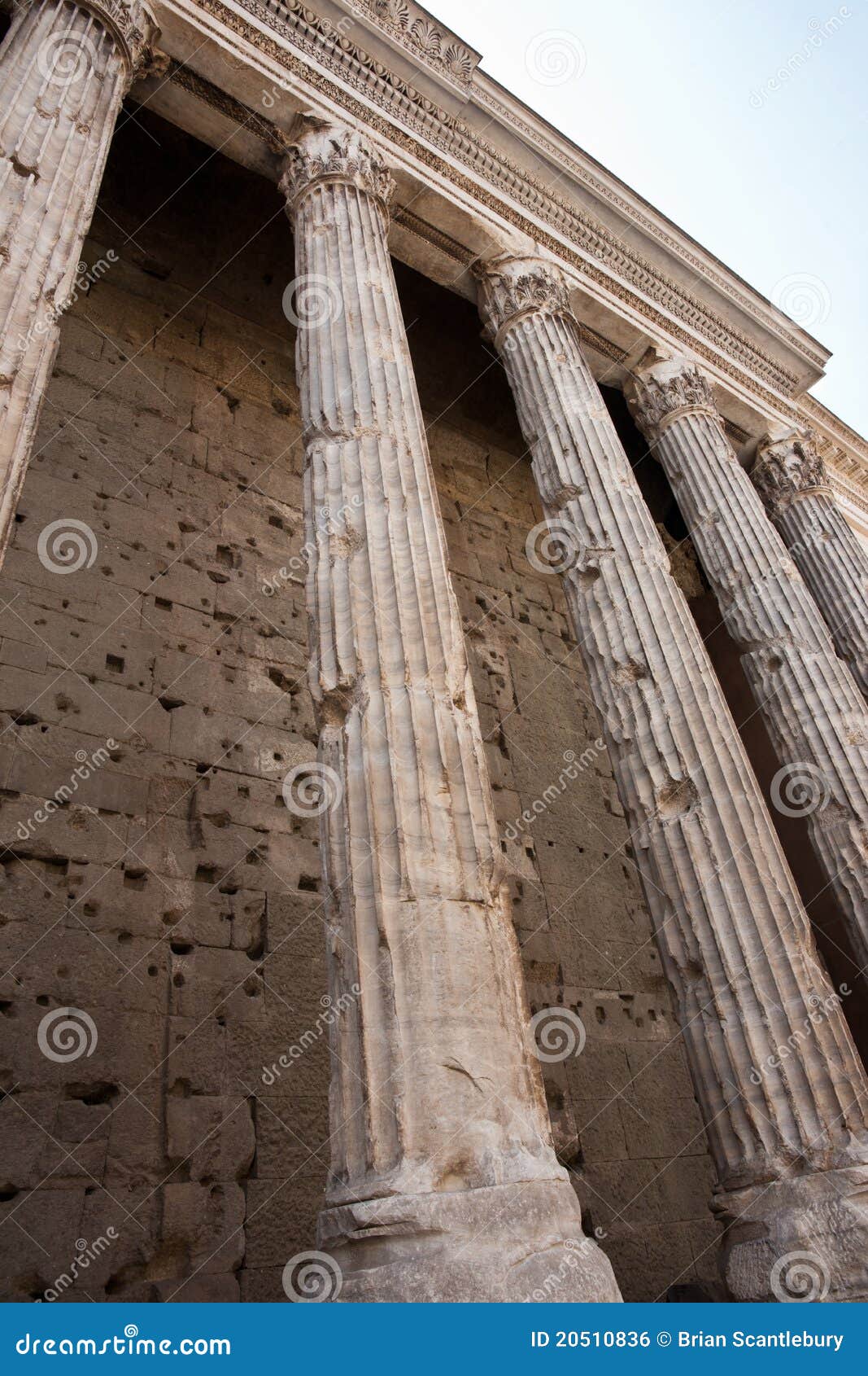 Age Worn Pillars, Hadrians Temple. Royalty-Free Stock Image ...