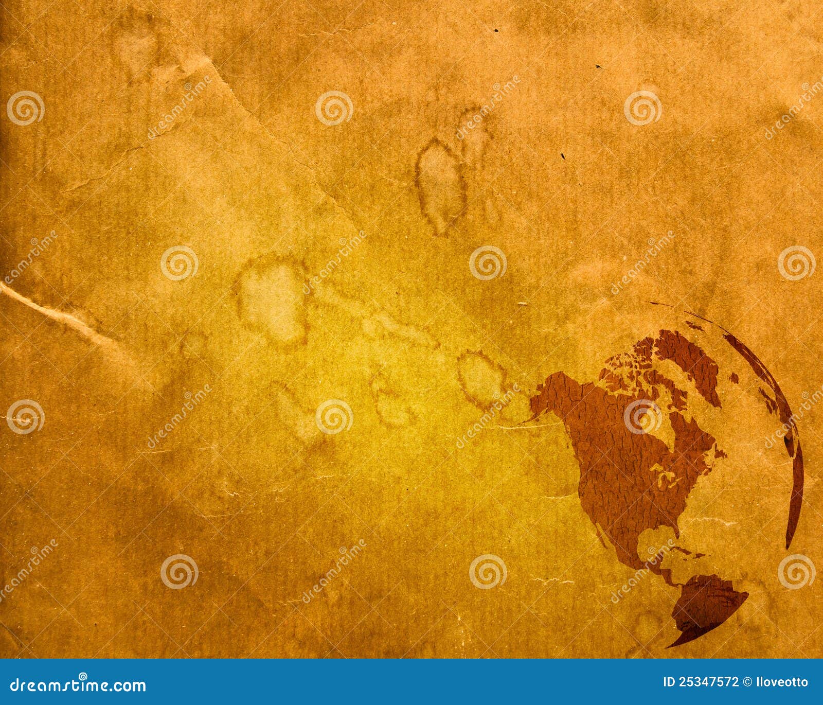 Aged America map stock illustration. Illustration of aged - 25347572