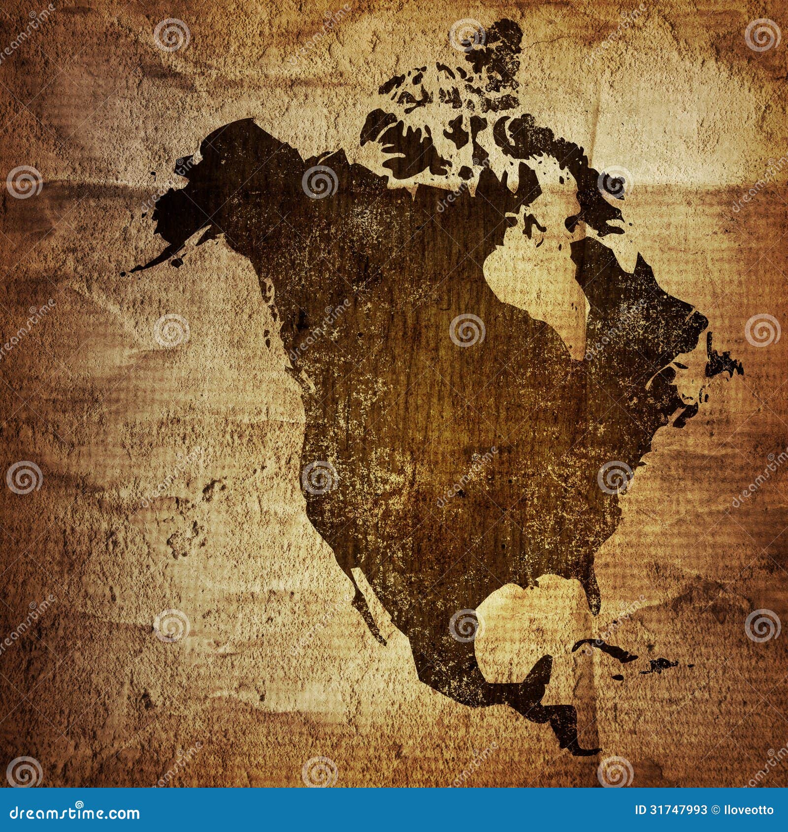 Aged America map vintage stock illustration. Illustration of earth ...