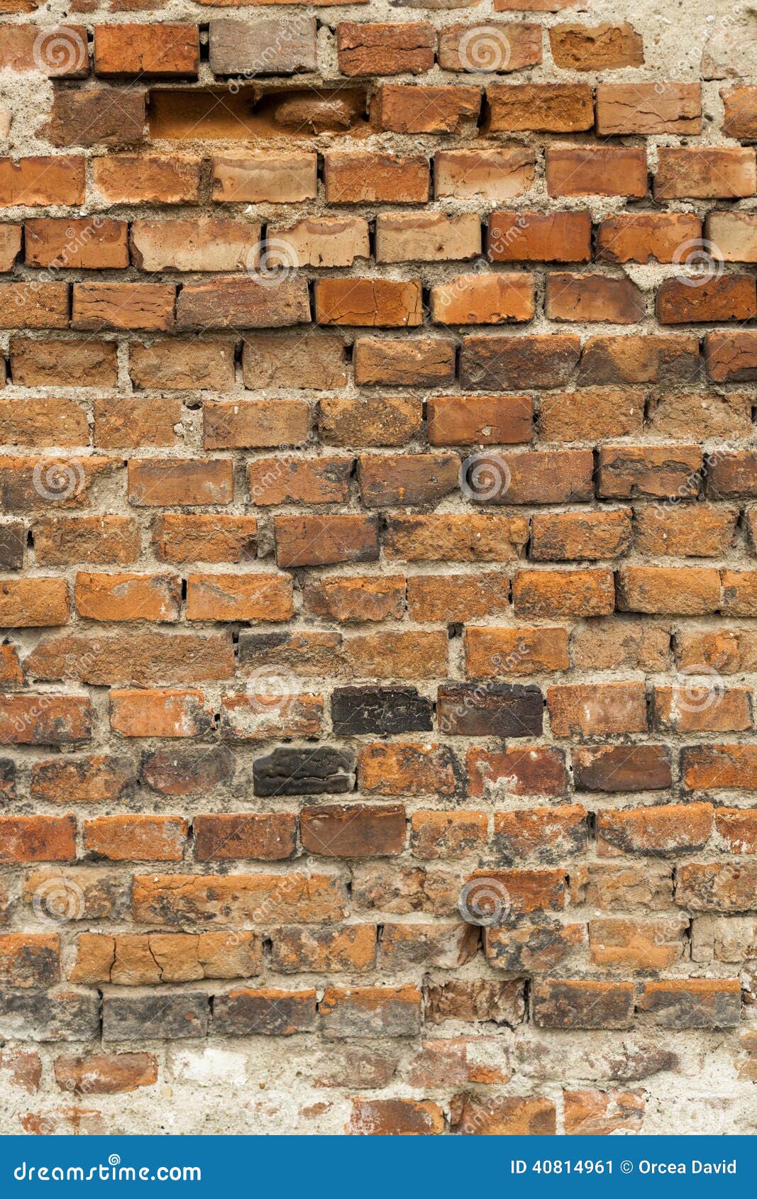 Aged Birck Wall stock image. Image of horizontal, exterior - 40814961
