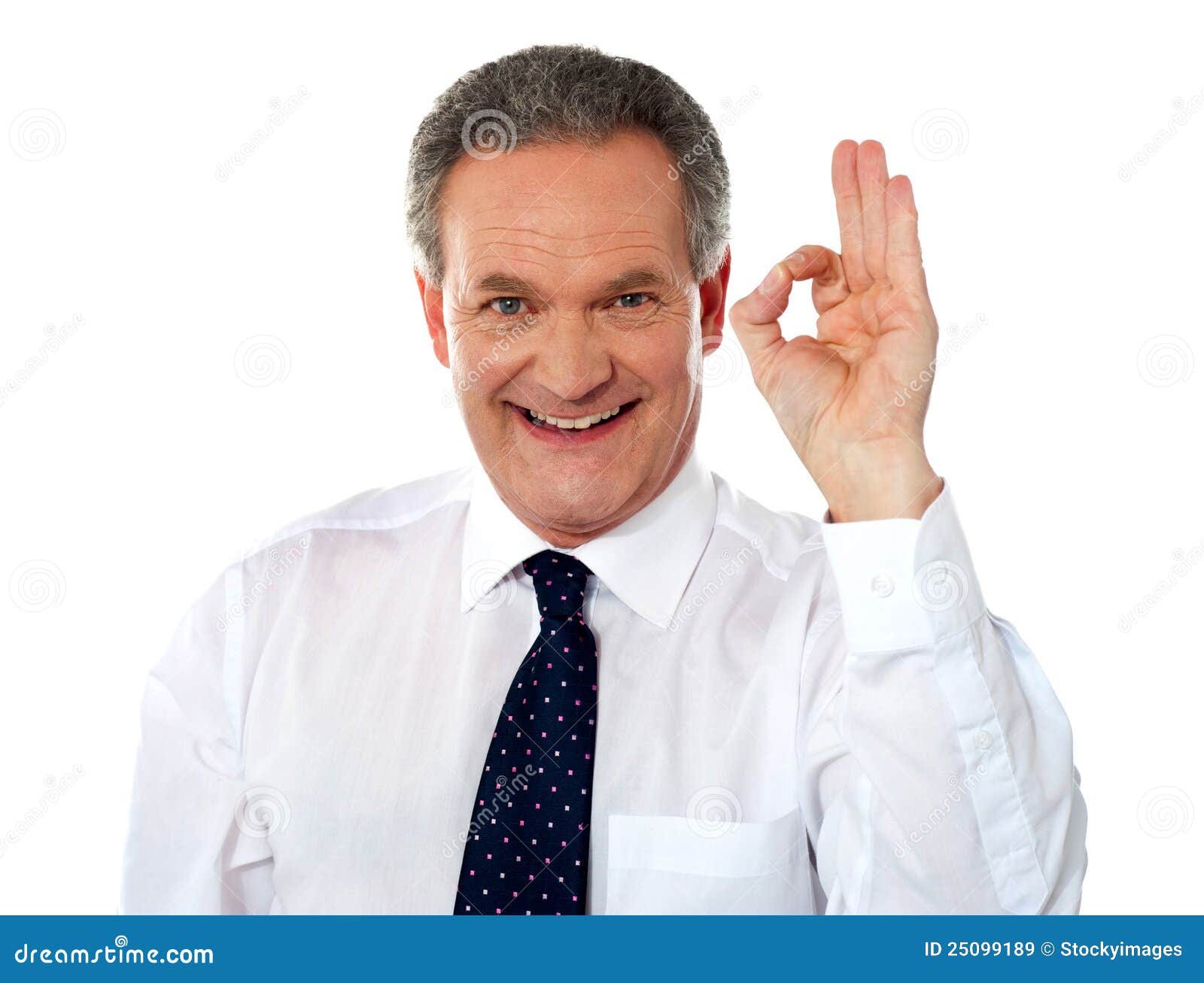 Aged Boss Showing Excellent Gesture Stock Image - Image of corporate ...