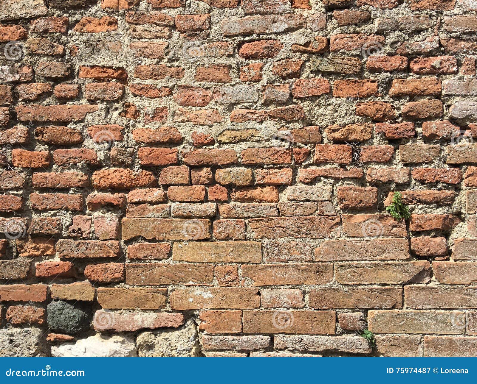 Aged Brick Wall, Stone Antique Background Stock Image - Image of grain ...