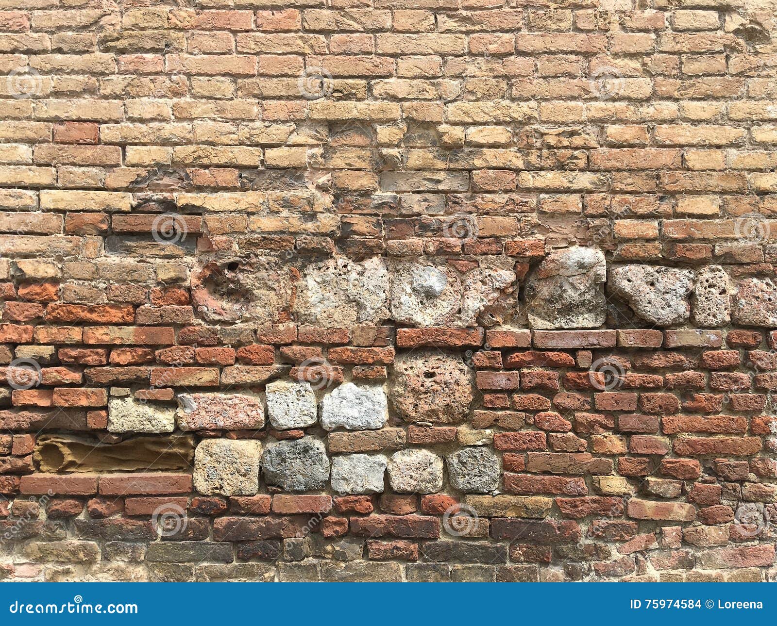 Aged Brick Wall, Stone Antique Background Stock Photo - Image of aged ...