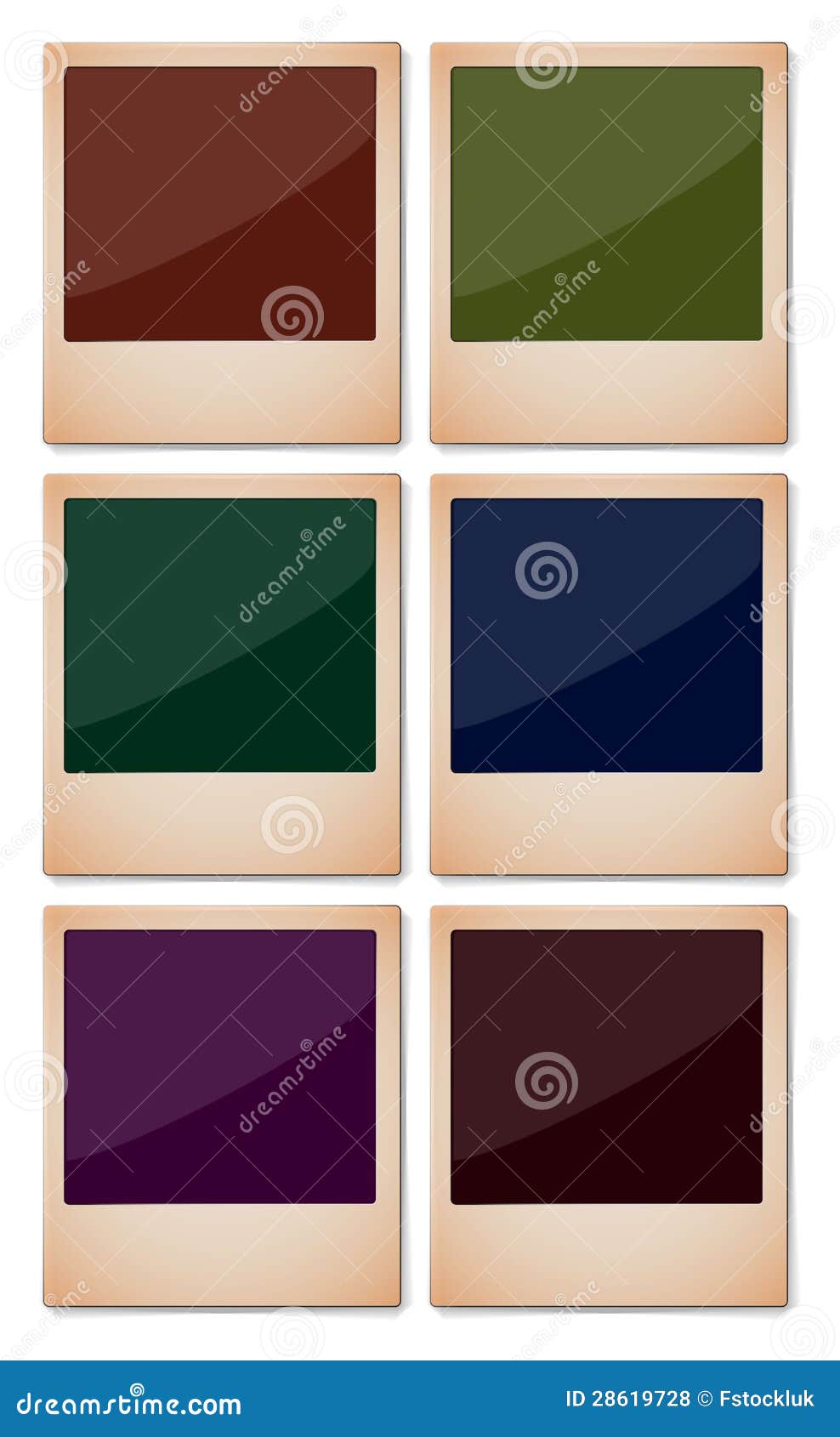 Colorful Polaroid Frame Vector Illustration | CartoonDealer.com #38279142