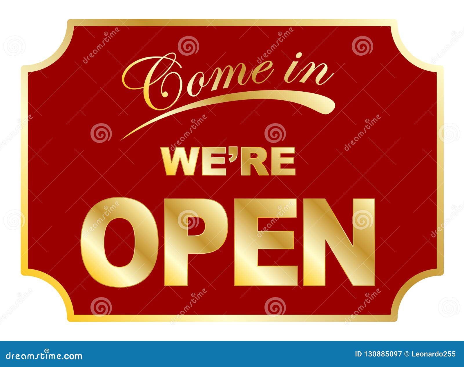 Aged Come in we`re Open Sign Stock Vector - Illustration of drawing ...