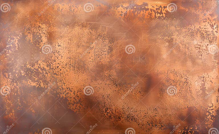 Aged Copper Texture Background, Rustic Metal Surface Stock Illustration ...