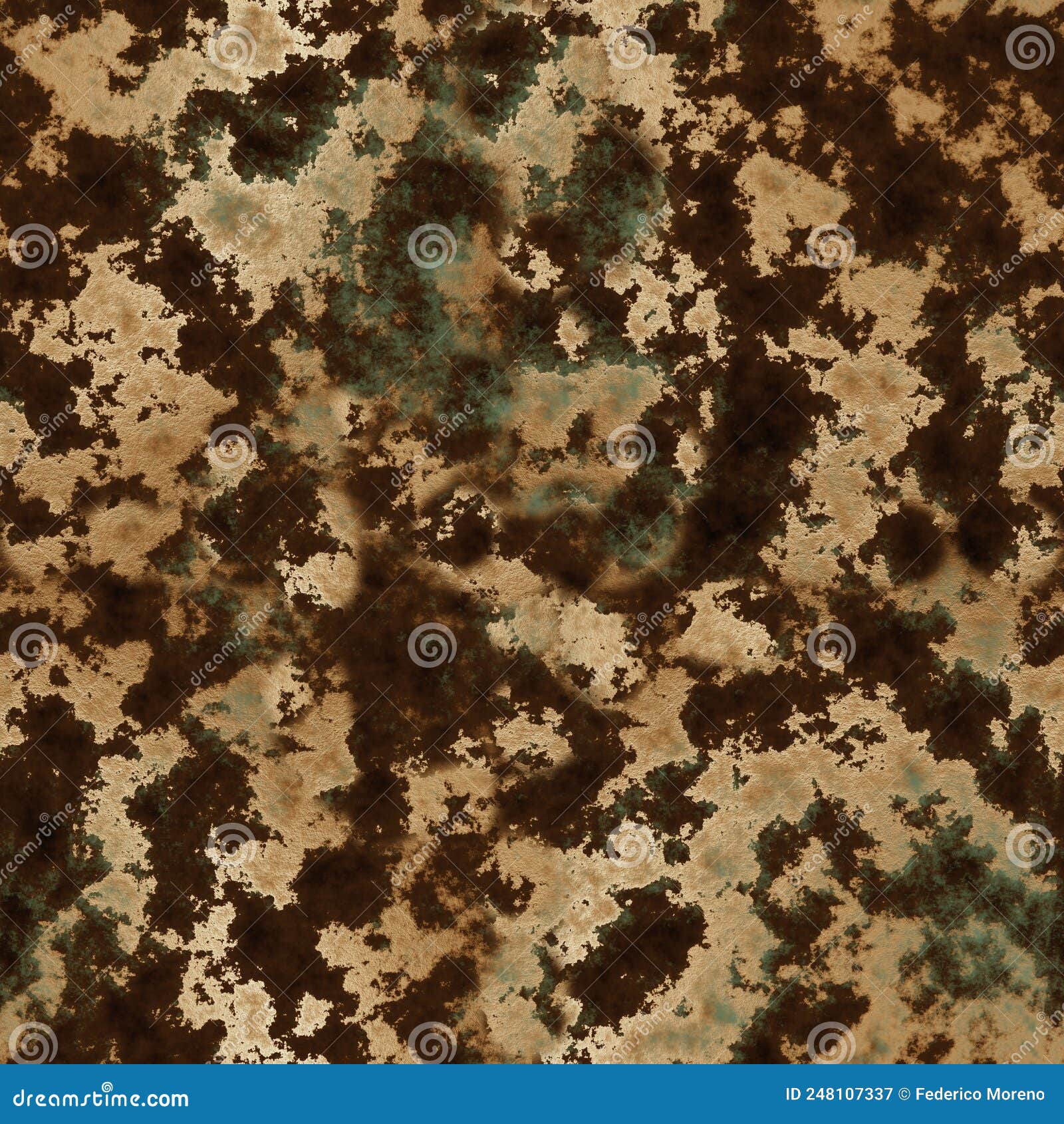 Aged Copper Texture. Old Worn Metal Abstract Background. Seamless ...