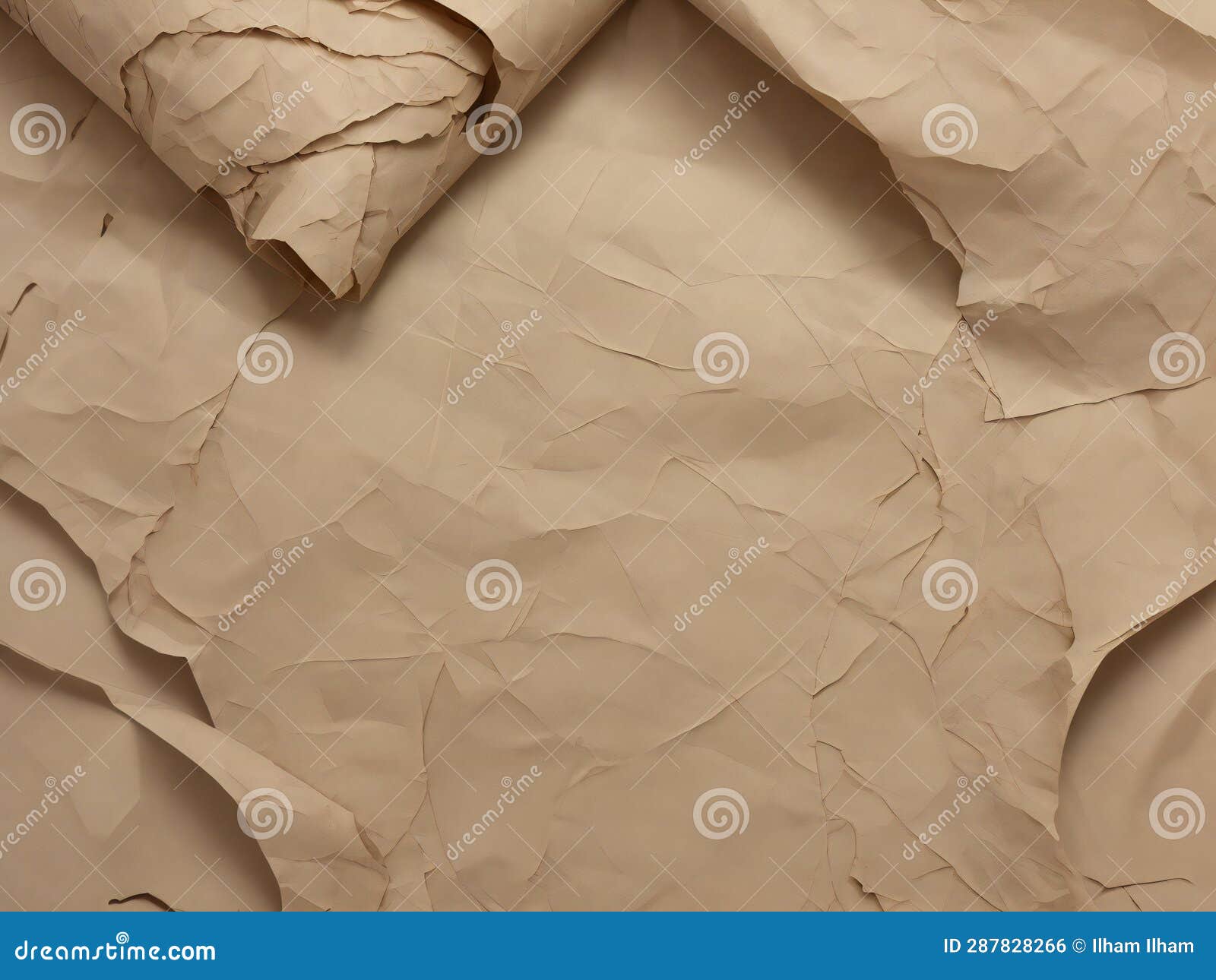 Aged and Crumpled Colored Parchment Paper Background Stock Illustration ...