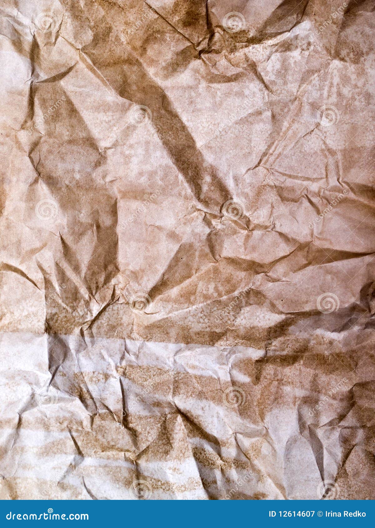 Aged Crumpled Yellow Paper Surface Stock Image - Image of pattern ...