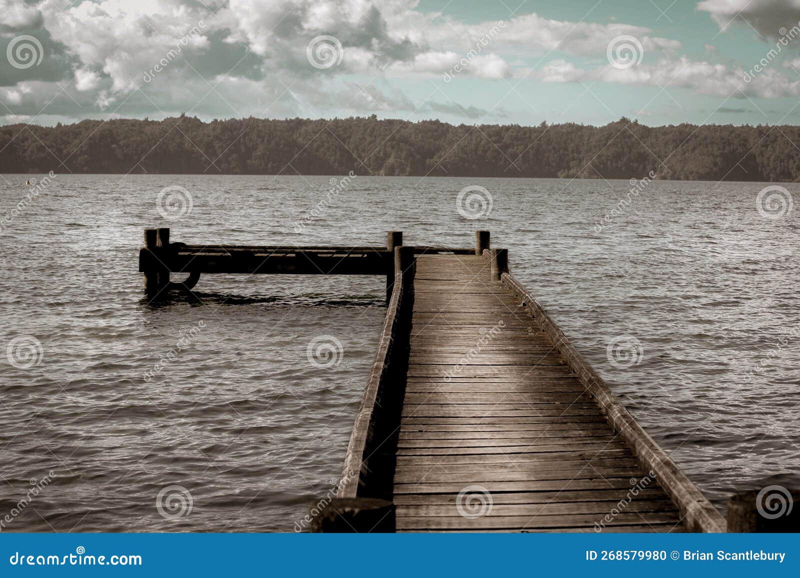 Aged Effect Old Jetty in Lake Stock Photo - Image of weathered, lake ...