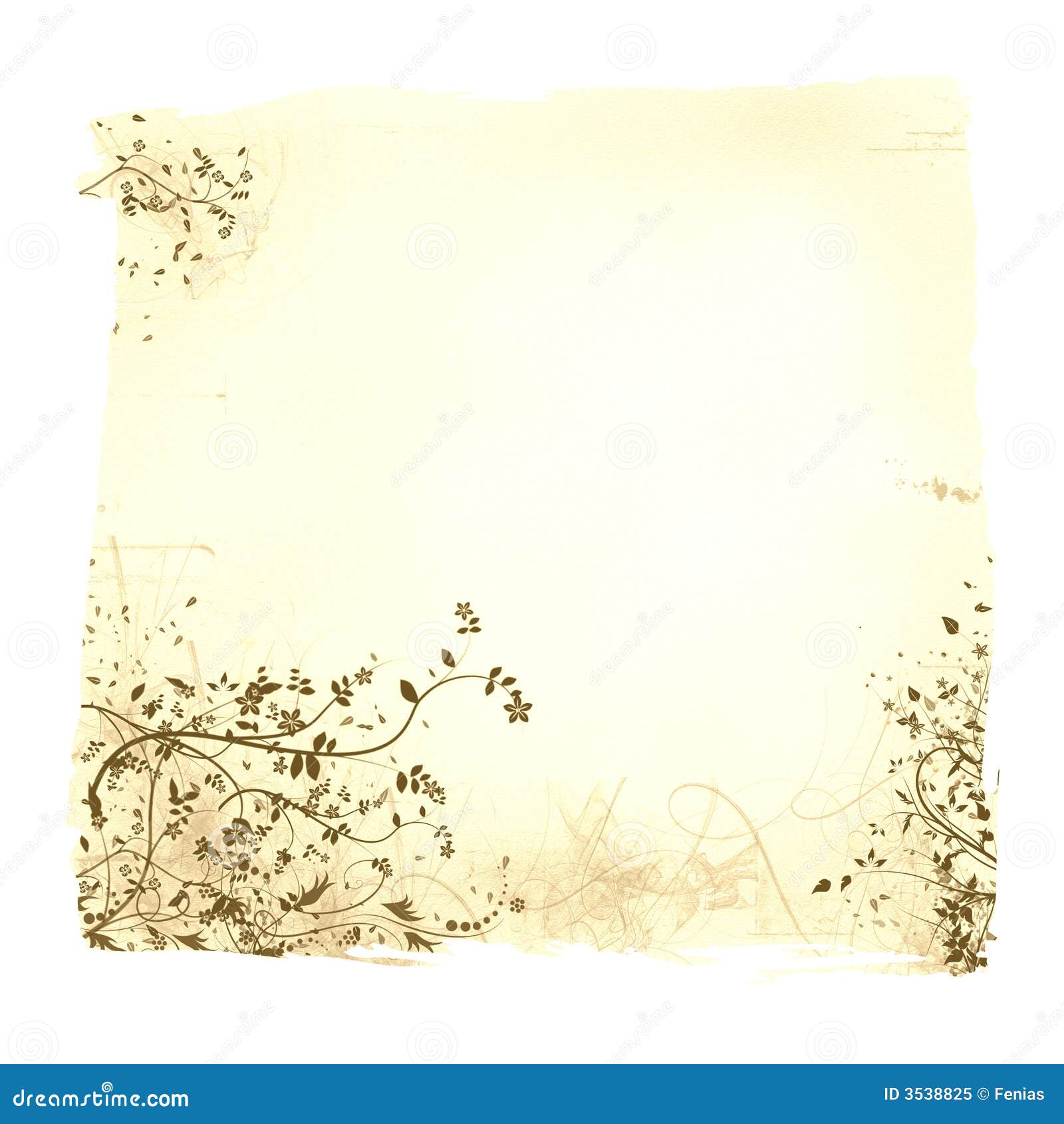 Aged floral paper stock illustration. Illustration of abstract - 3538825