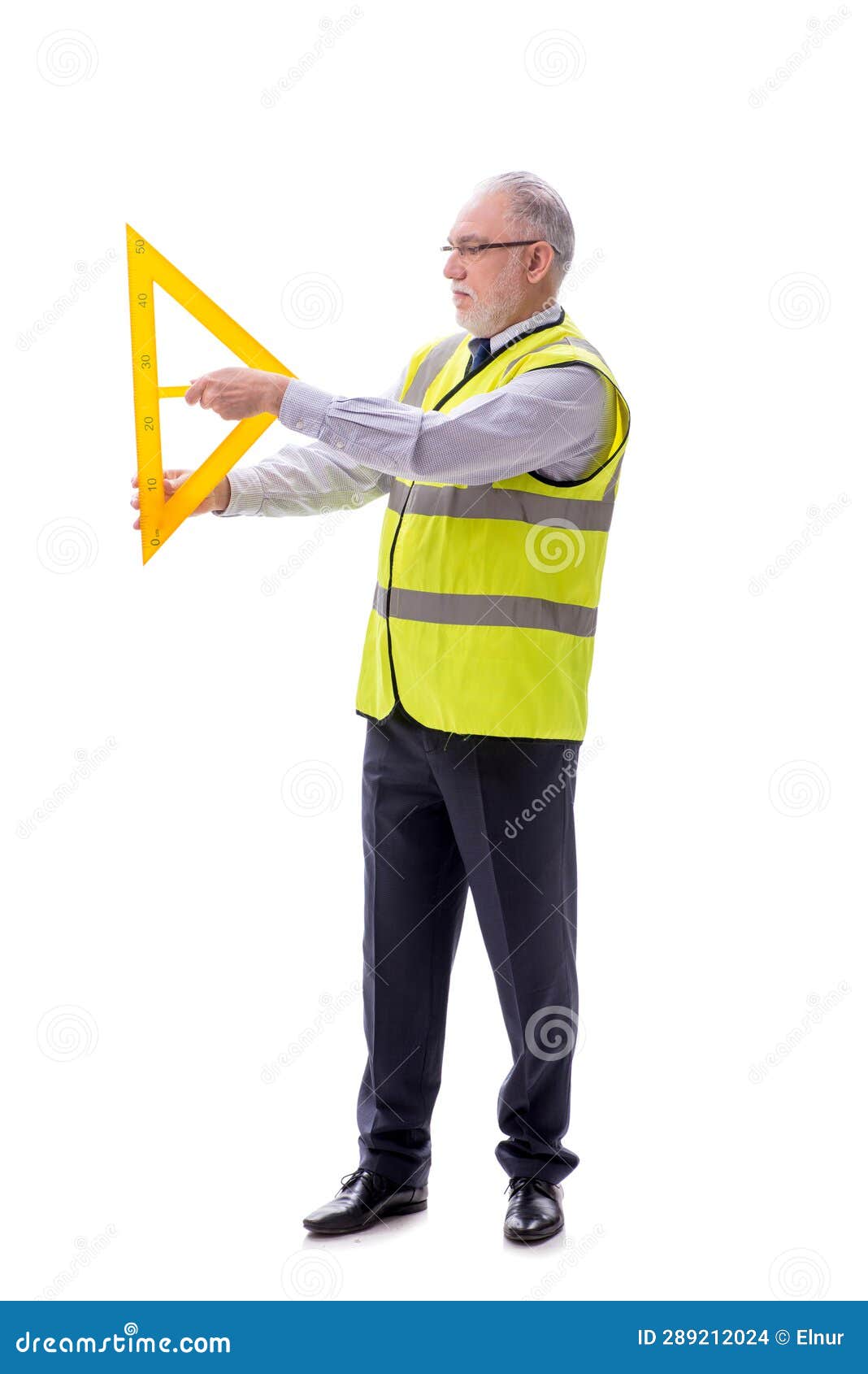 Old Foreman Isolated on White Stock Photo - Image of designer ...