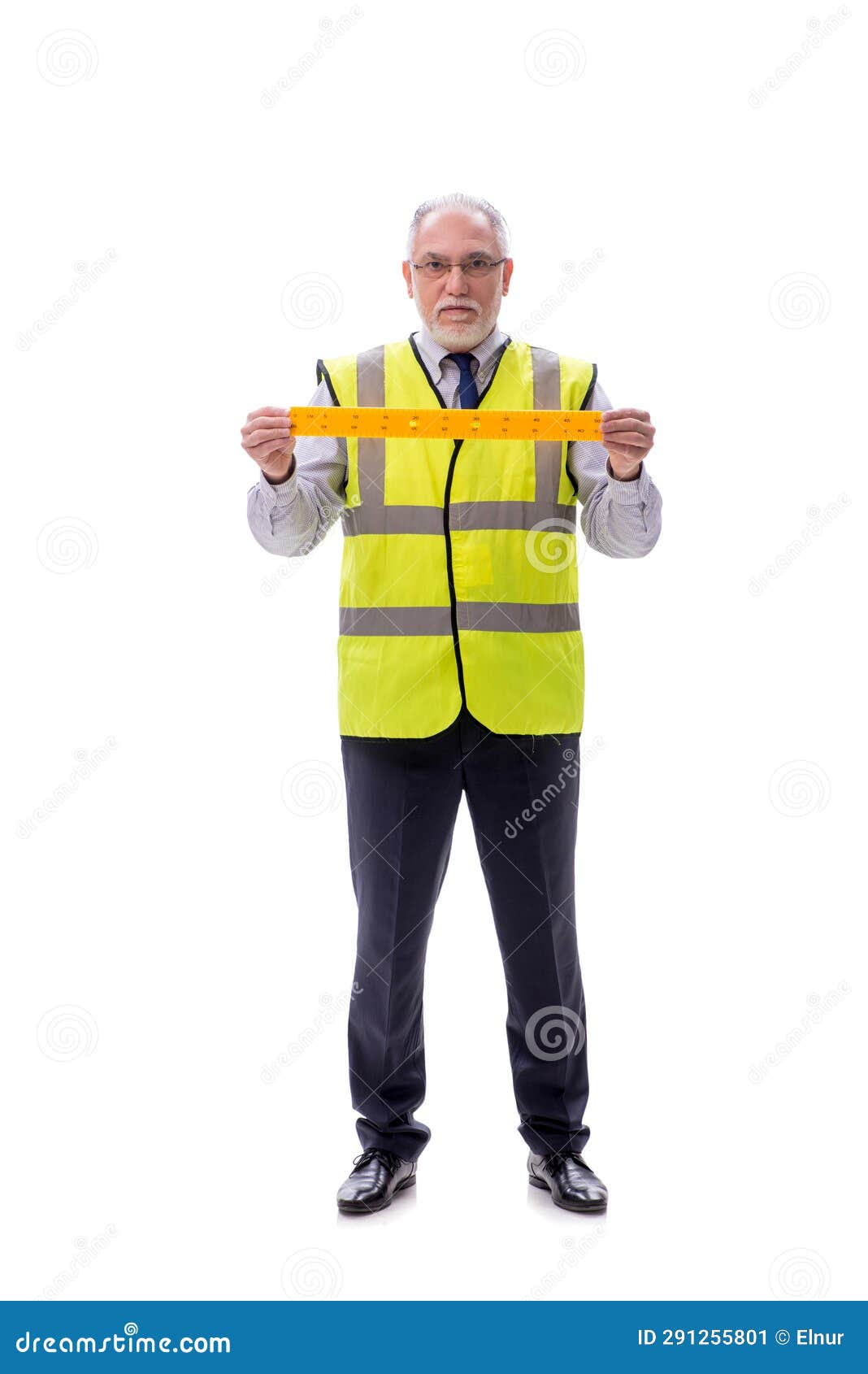 Old Foreman Isolated on White Stock Image - Image of foreman ...